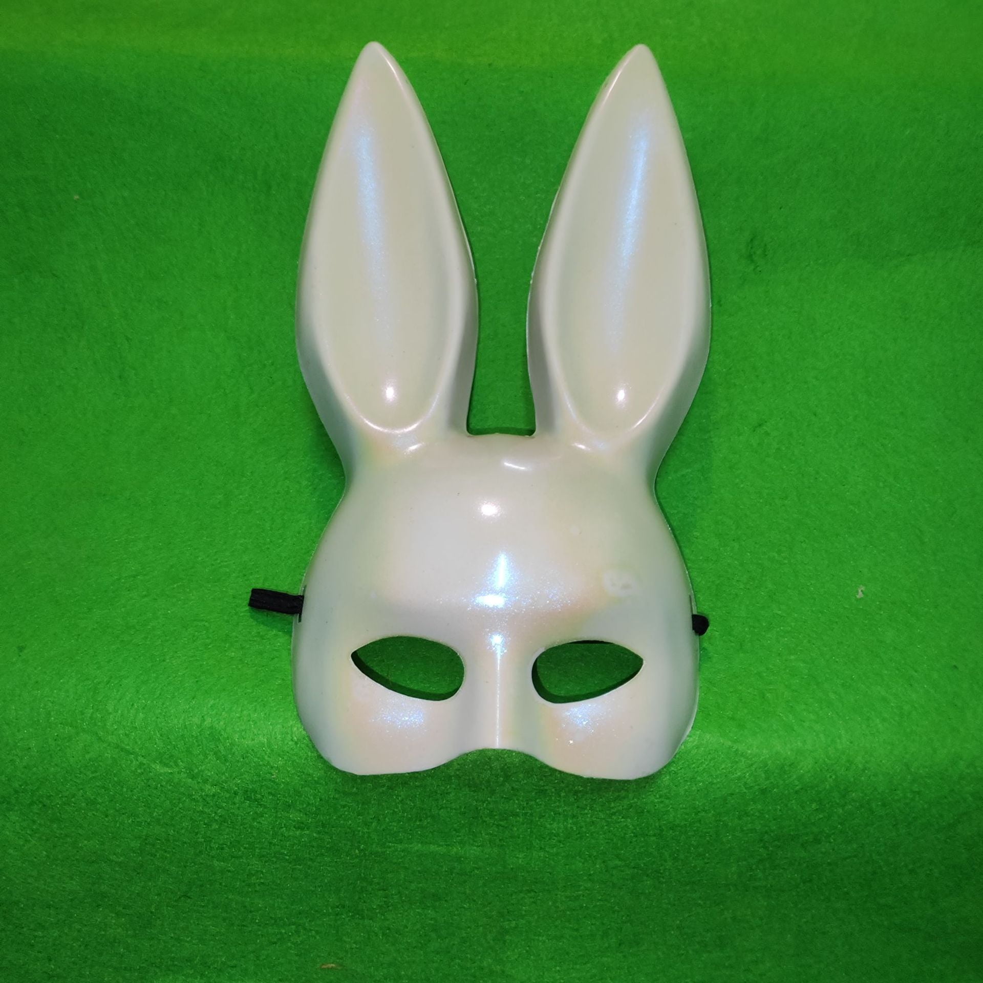 Halloween Easter Bunny Mask Masquerade Rabbit Mask for Women Metallic ...