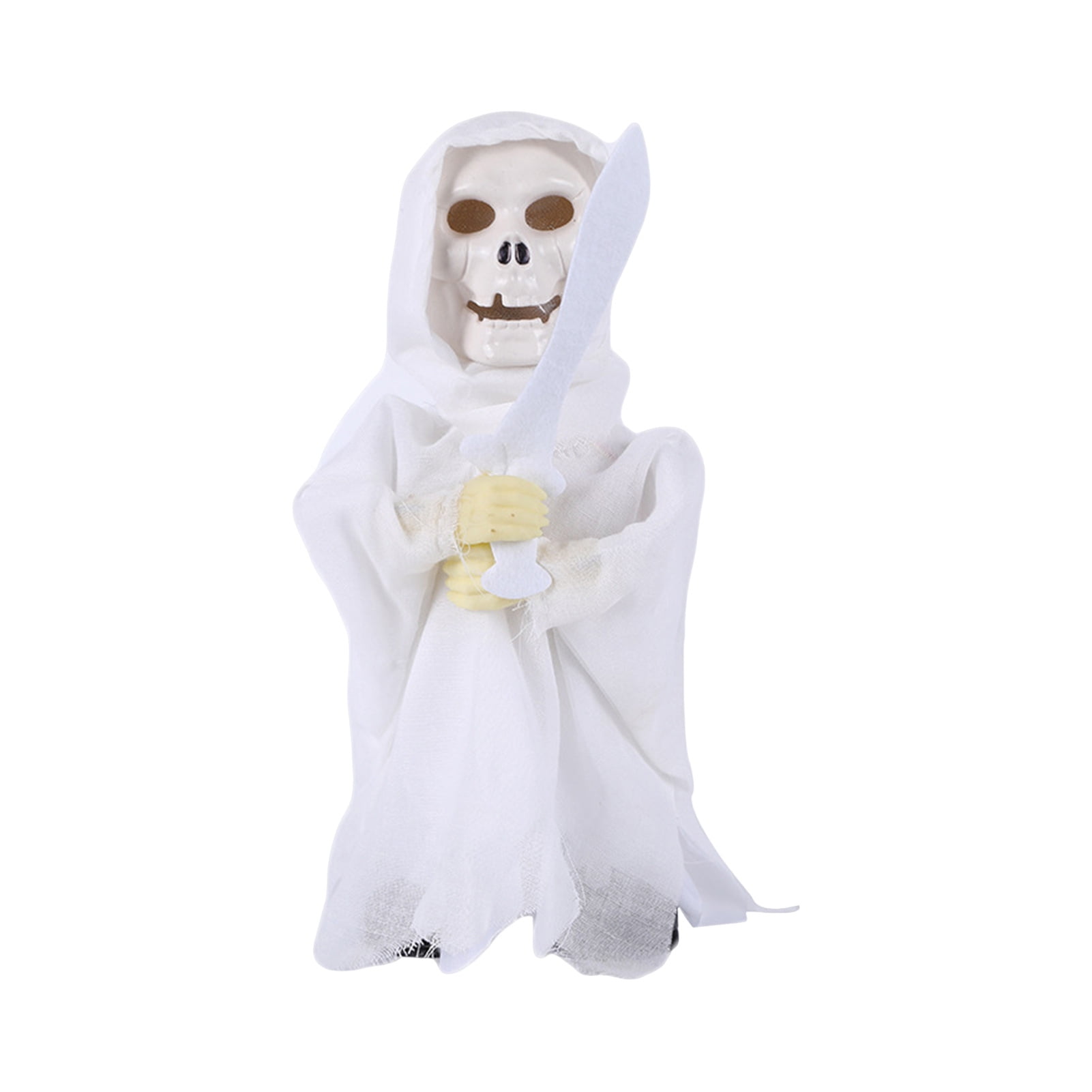 Halloween Electric Swing Skeleton Figurine Light-Up Caped Twist Skull ...