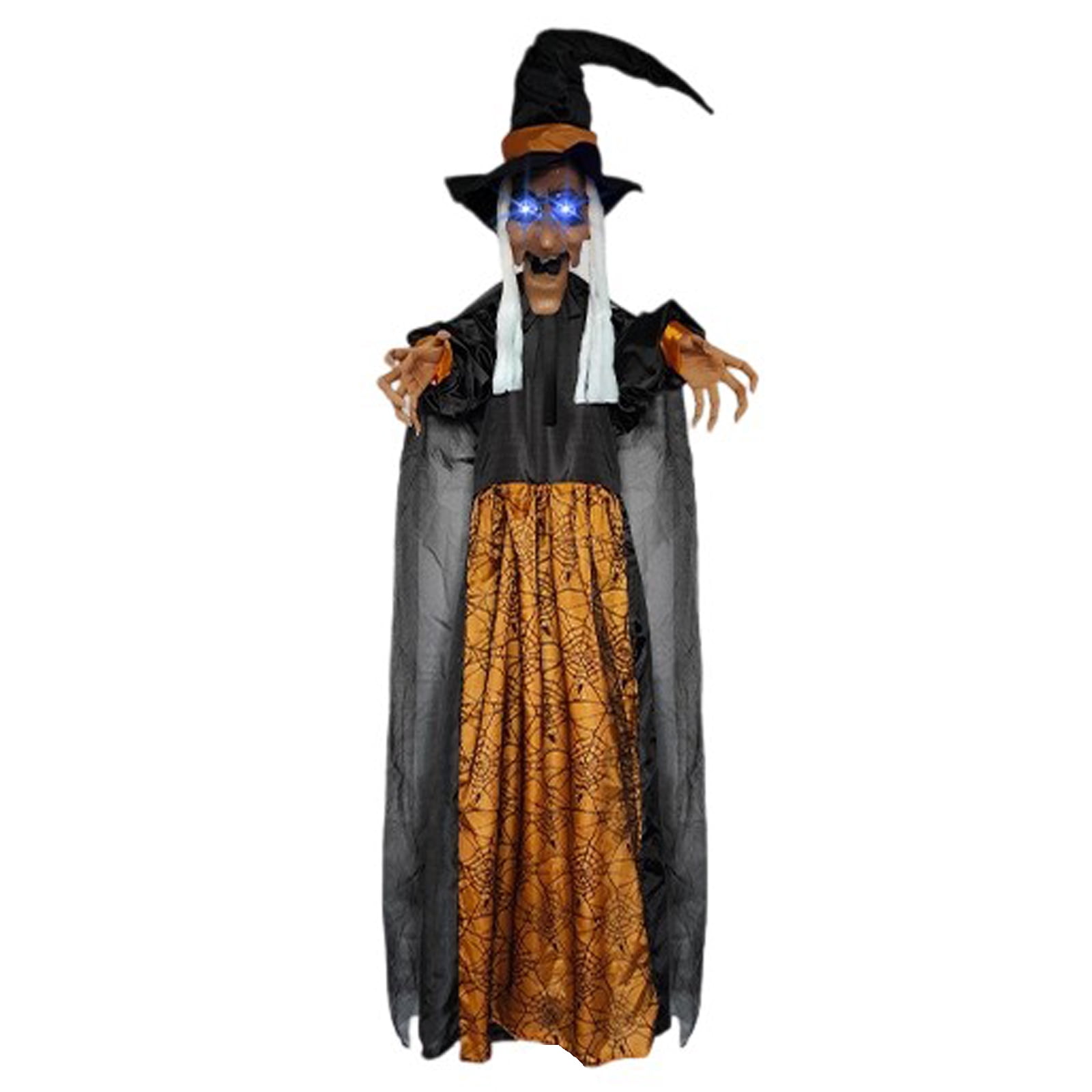 Halloween Electronic Witch Decoration, Life-Size Hanging Talking Witch ...