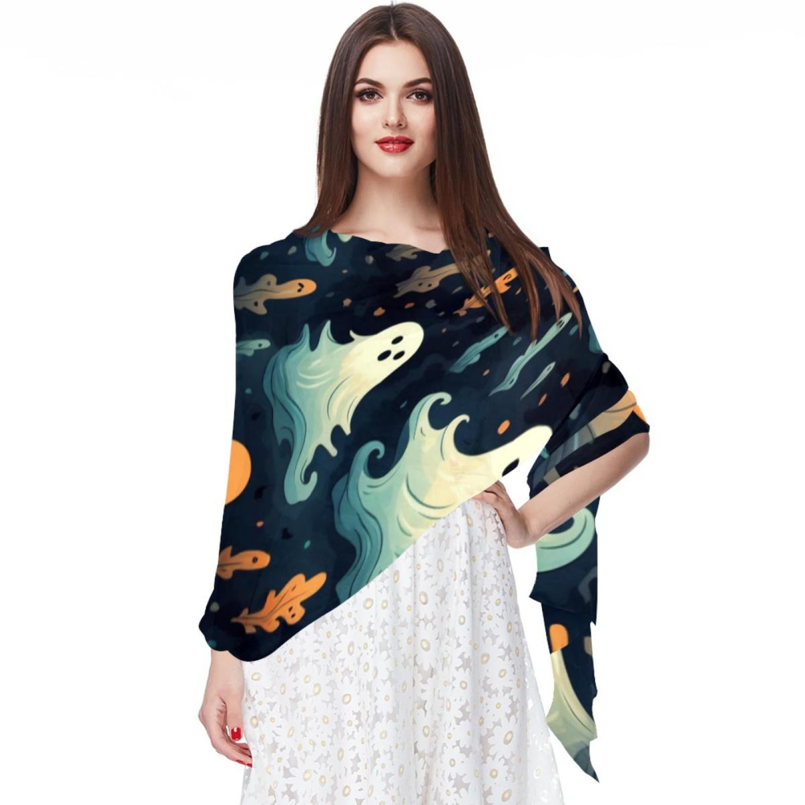 Halloween Elegant Translucent Chiffon Silk Scarf 180*73 - Light ...
