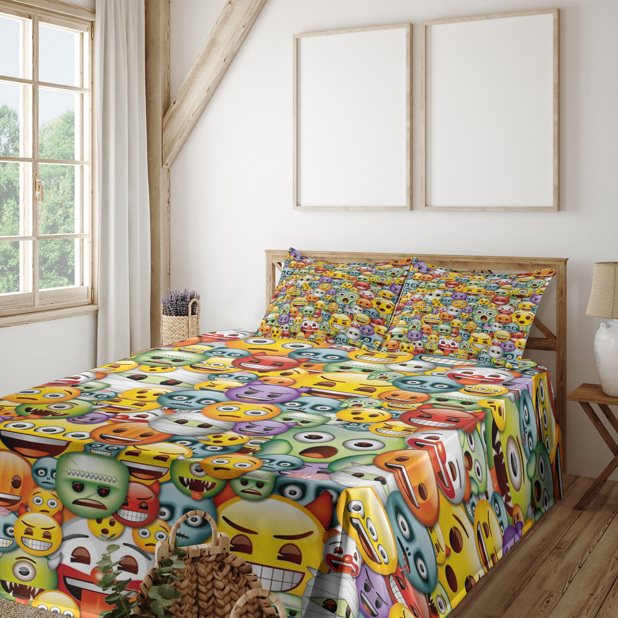 Halloween Emoji Sheet Set, Funny Spooky Design Mummy Evil Zombie ...