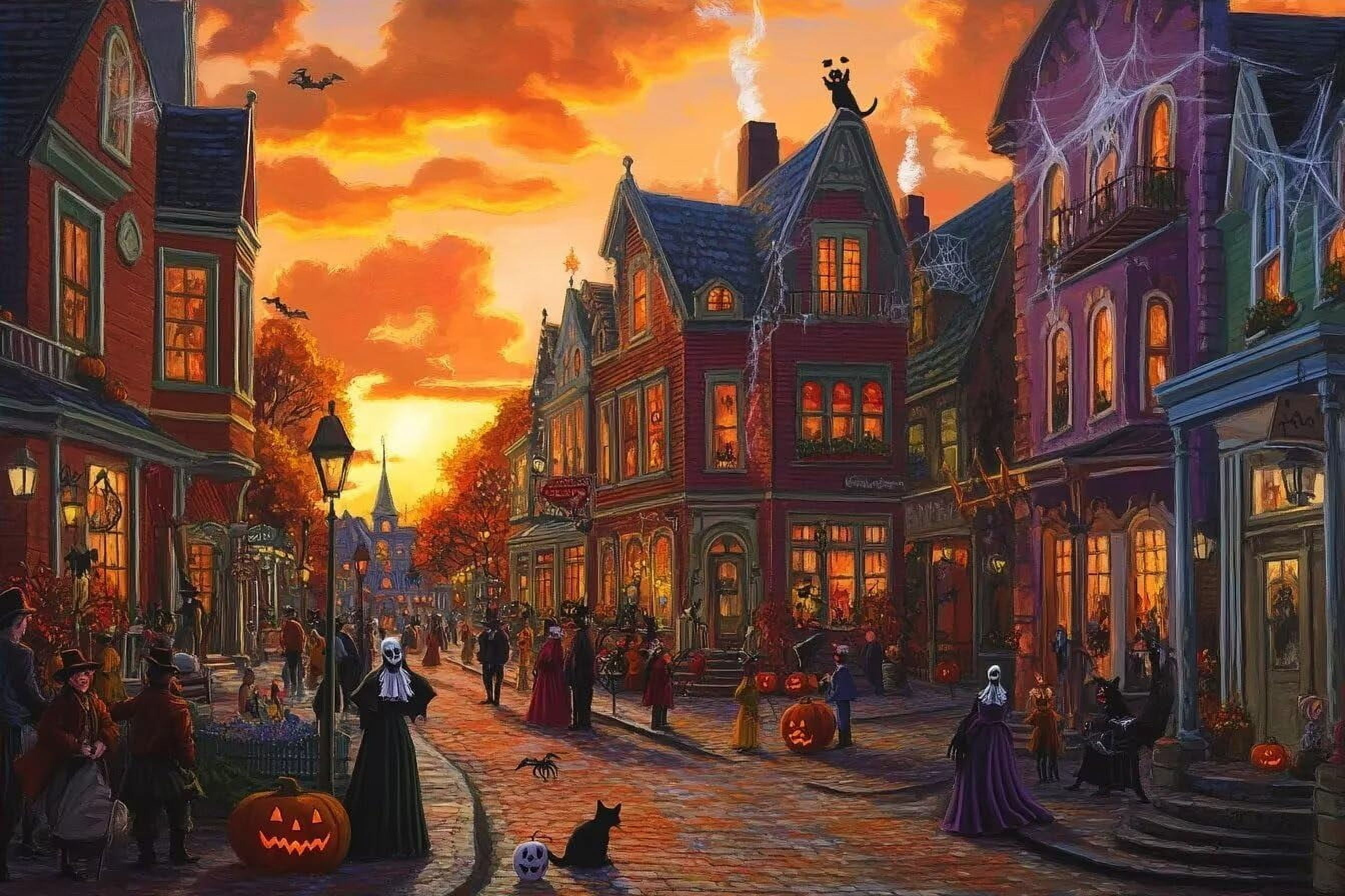 Halloween Eve 500 Piece Jigsaw Puzzle Suitable for All Groups of People Creative Fun Jigsaw ...