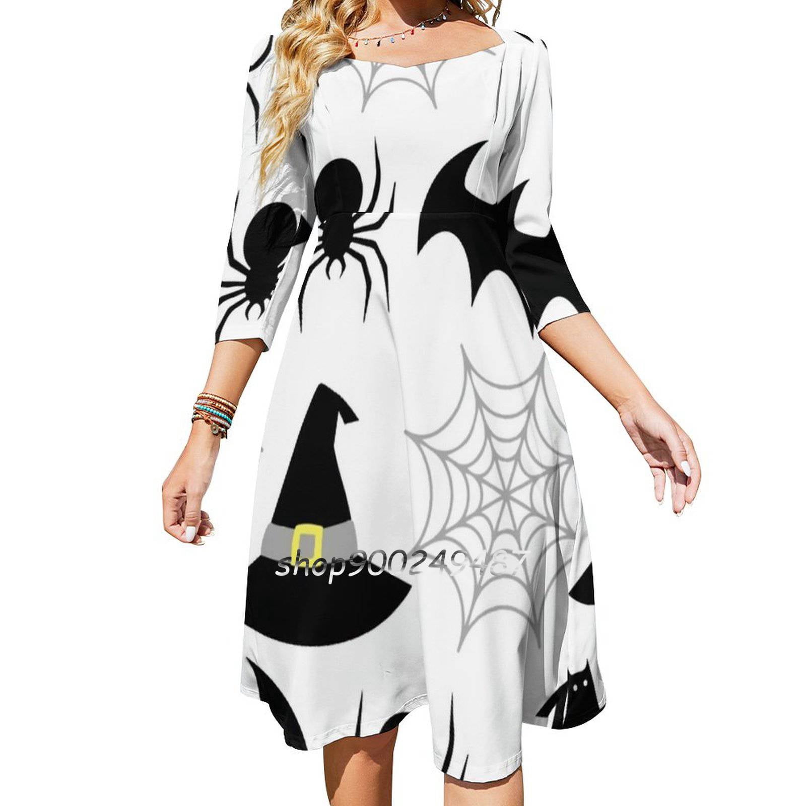 Halloween Evening Party Dresses Midi Sexy Dress Female Sweet One Piece ...