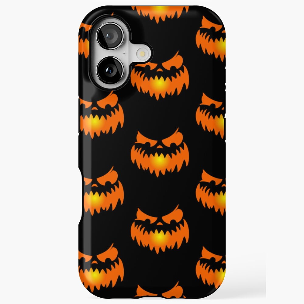 Halloween Evil Pumpkin Head Creepy Face Art iPhone 11 through 17 Pro ...