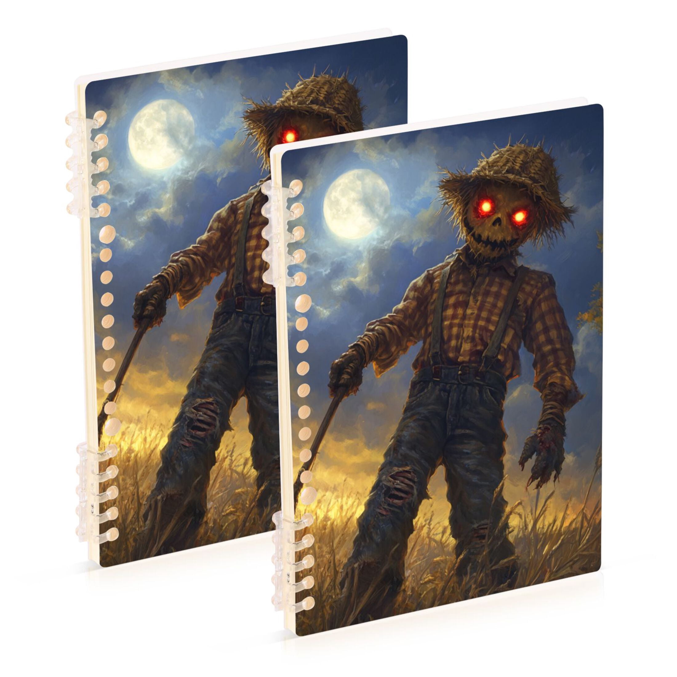 Halloween Evil Scarecrow Lined Spiral Journal Notebook 60 Pages A5 ...