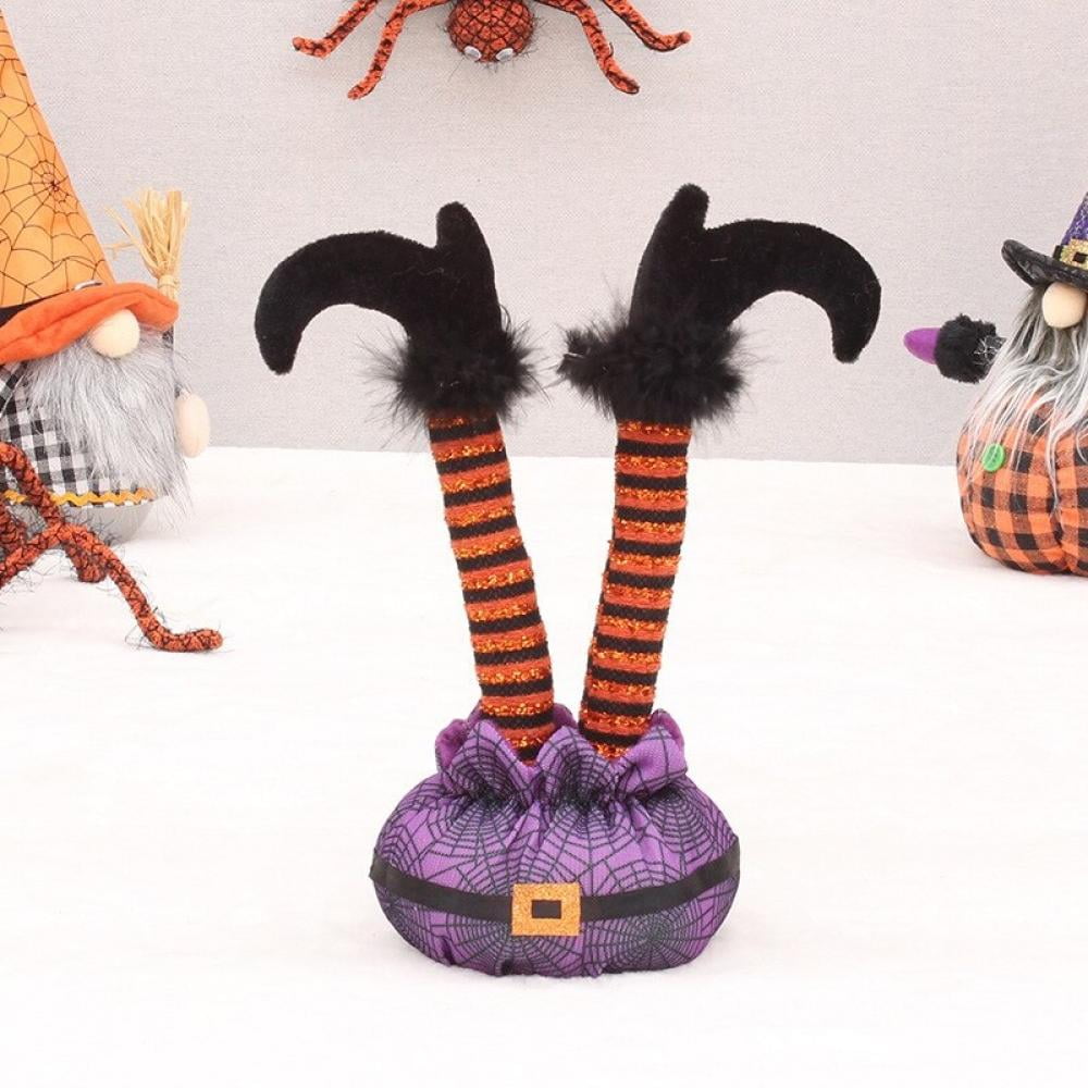 Halloween Evil Witch Leg Props Upside Down Wizard Feet with Boot Stake ...