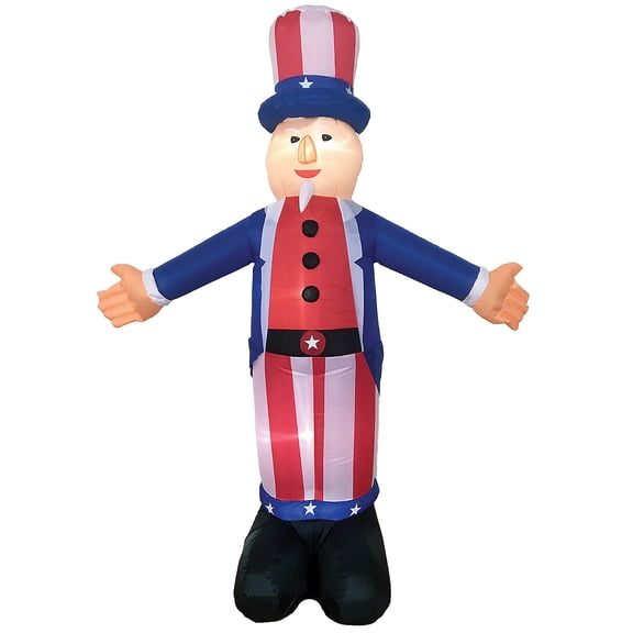 Gemmy Patriotic Inflatable Uncle Sam LED Yard Decor - Outdoor, 72x36x30 ...