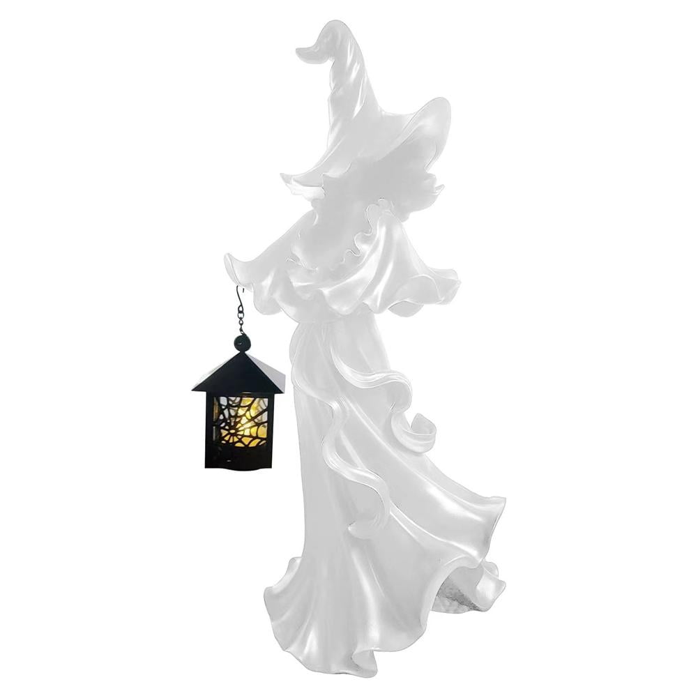 Halloween Faceless Ghost Sculpture with Lantern, Resin Hell Messenger ...