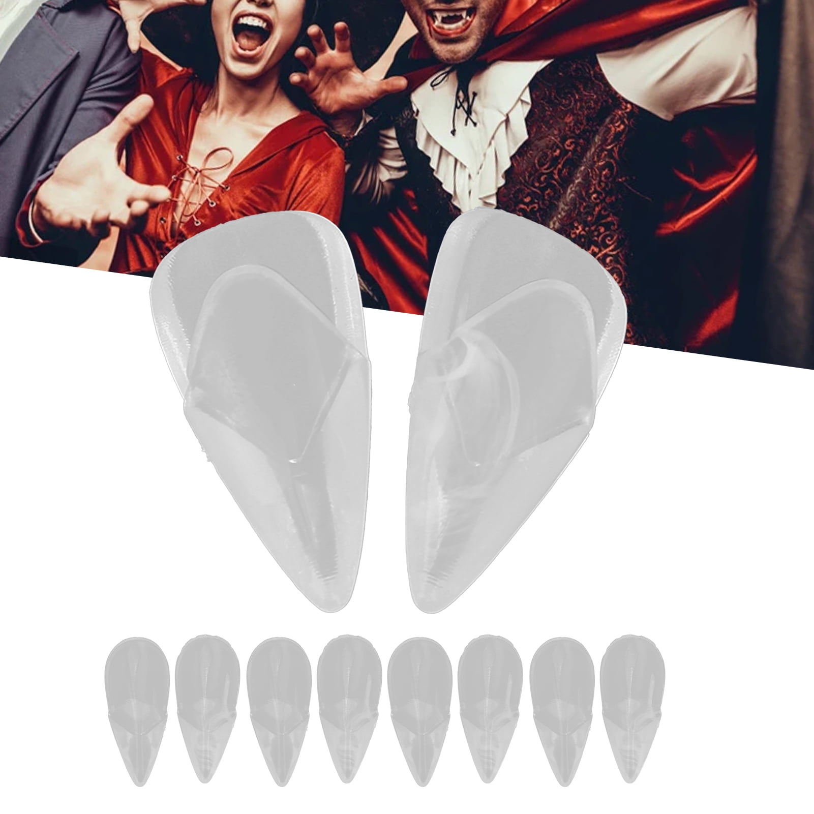 Halloween Fake Fangs, Easy To Wear Reusable Teeth Lifelike For ...