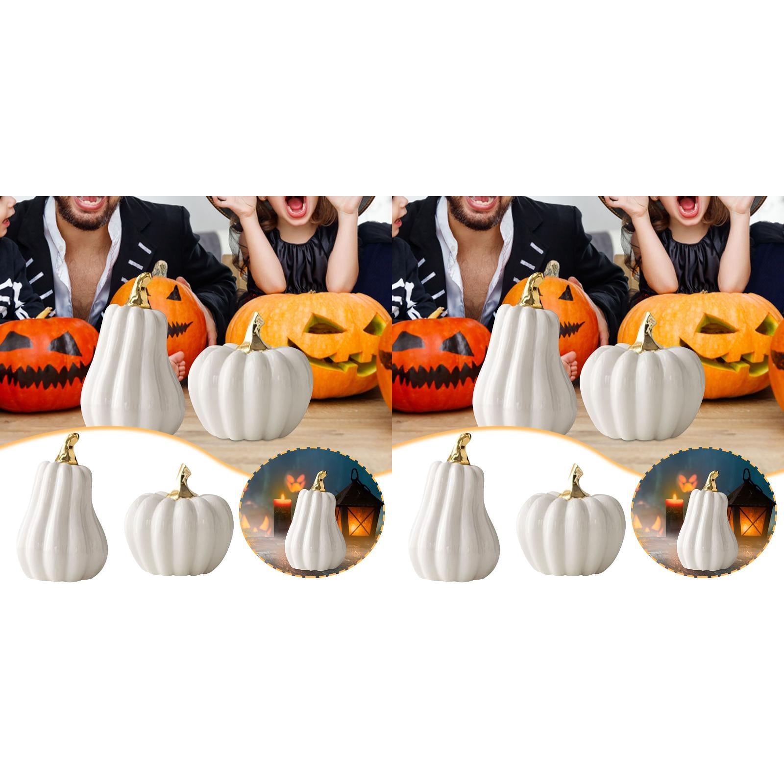 Halloween Fall Decorations Artificial Pumpkins - Realistic Mini Large ...