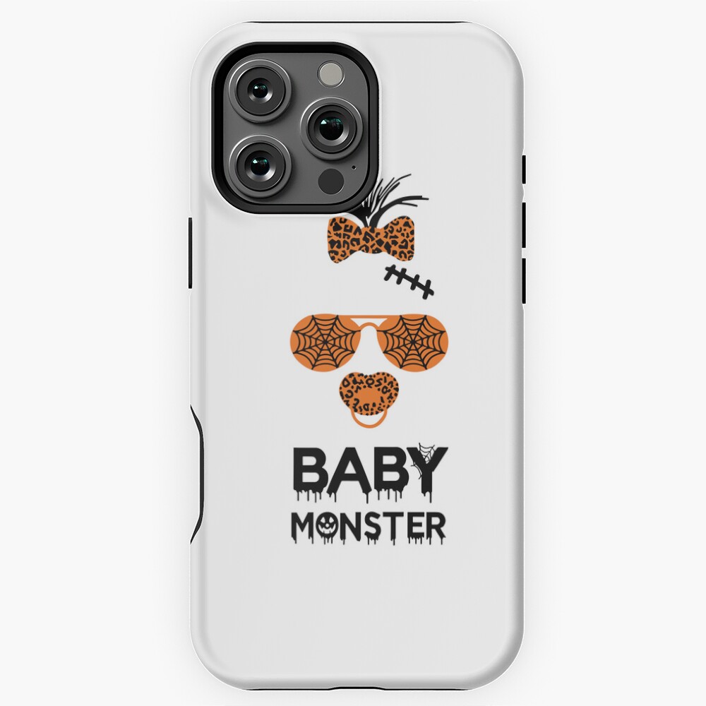 Halloween Family Baby Monster Tie Phone Case for iPhone 16 15 14 13 12 ...
