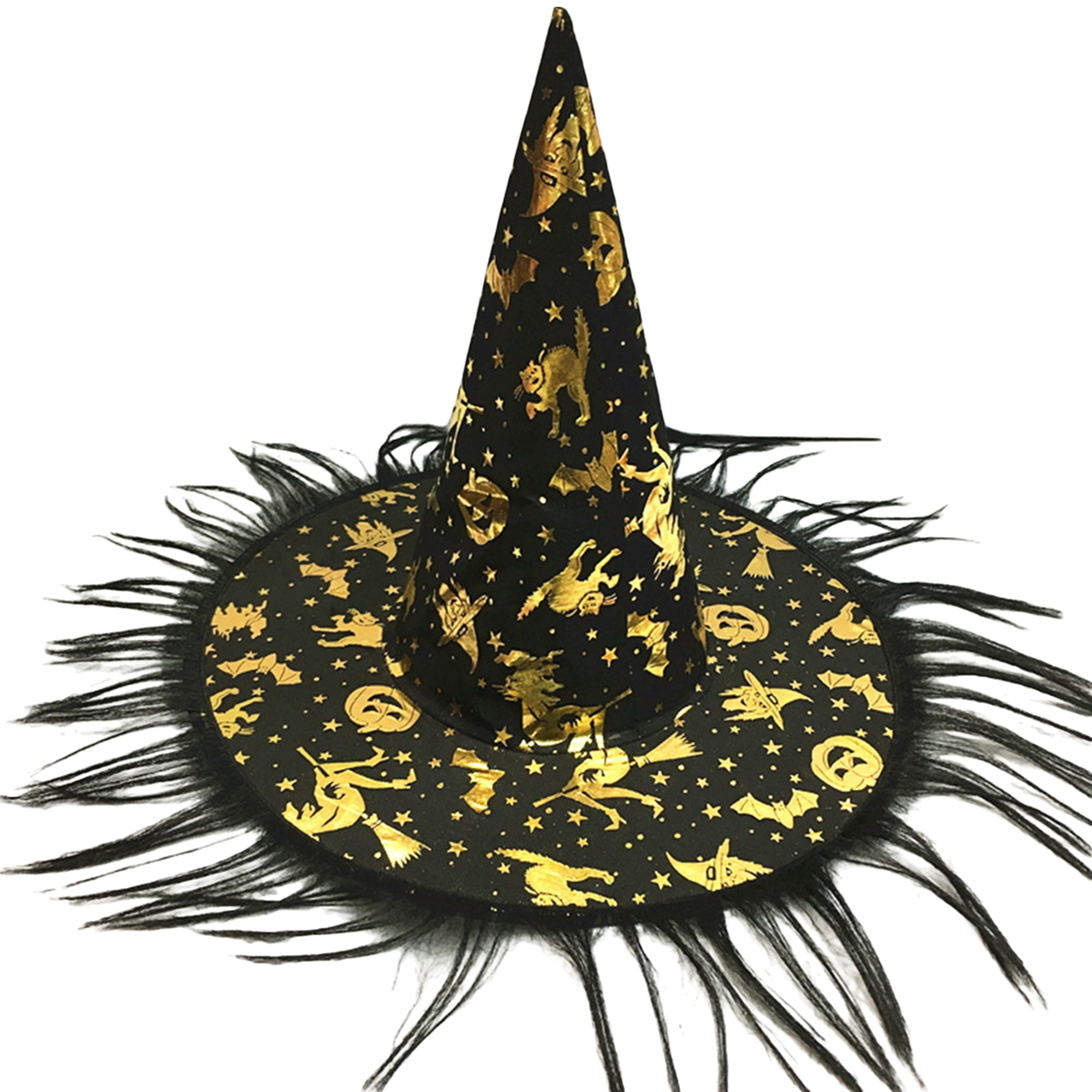 Halloween Fancy Witch Hat Gothic Wizard Hat Costume Cap for Women ...