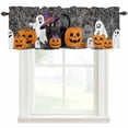 Halloween Farmhouse Short Window Curtain Valances, Horror Ghostface ...