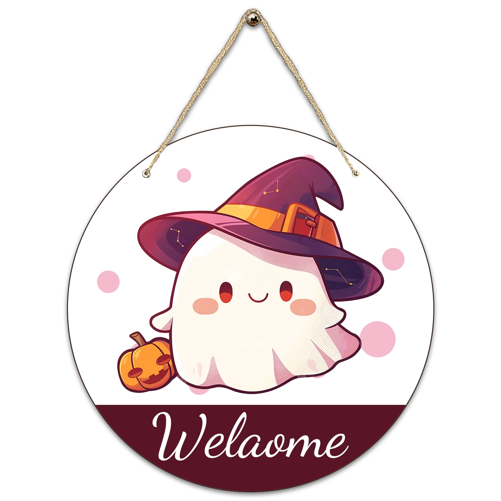 Halloween Felt Hanging Signs for Wreaths Happy Halloween Door ...