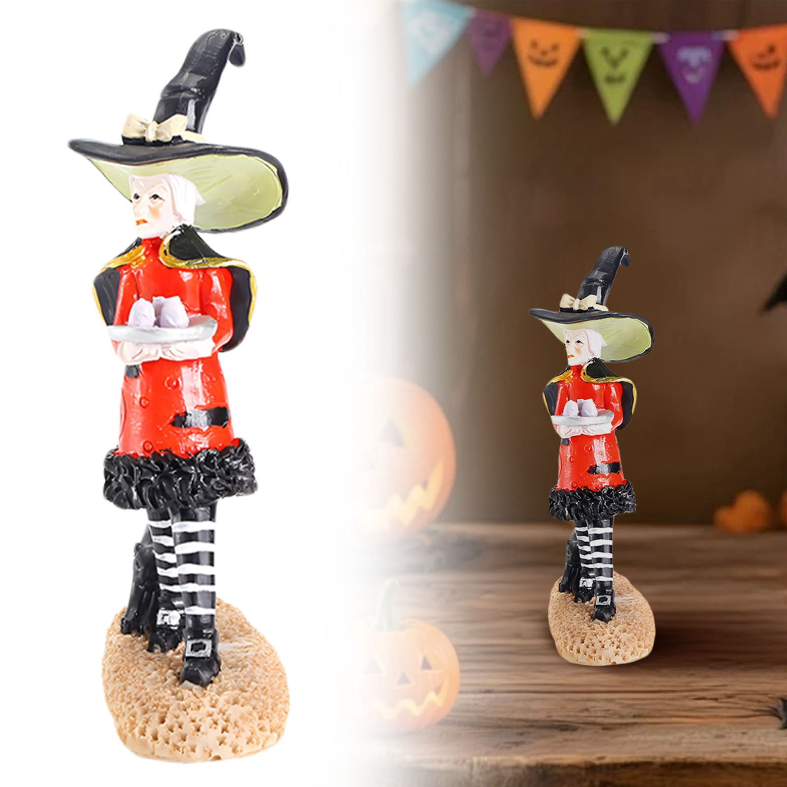 Halloween Figurines Witch Figurine Cartoon Charming Witch Statue 6in ...