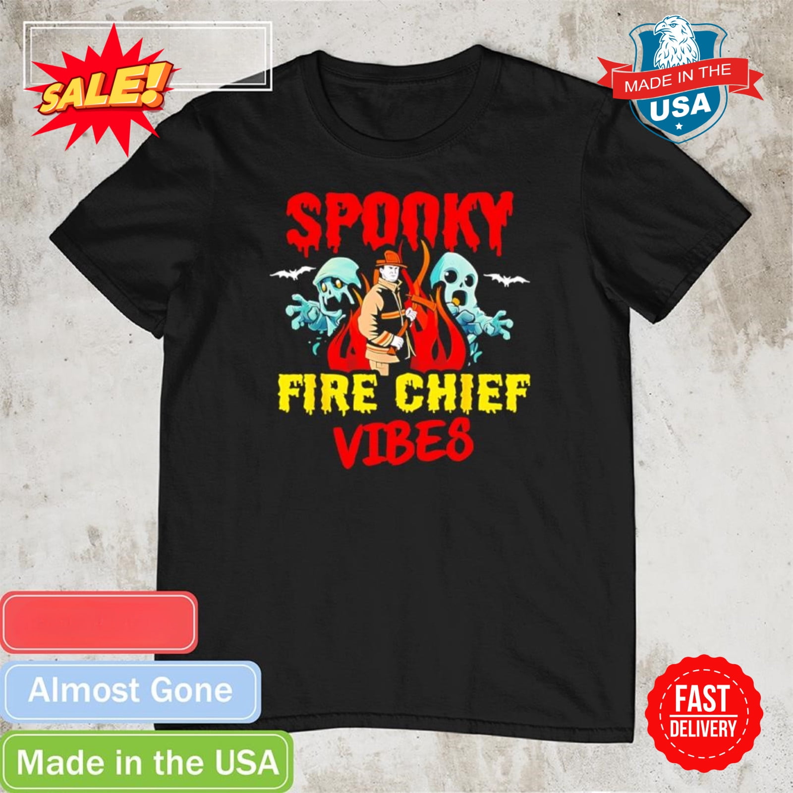 Halloween Firefighter Fireman Fire Rescue Department Ghost shirt S-5XL ...