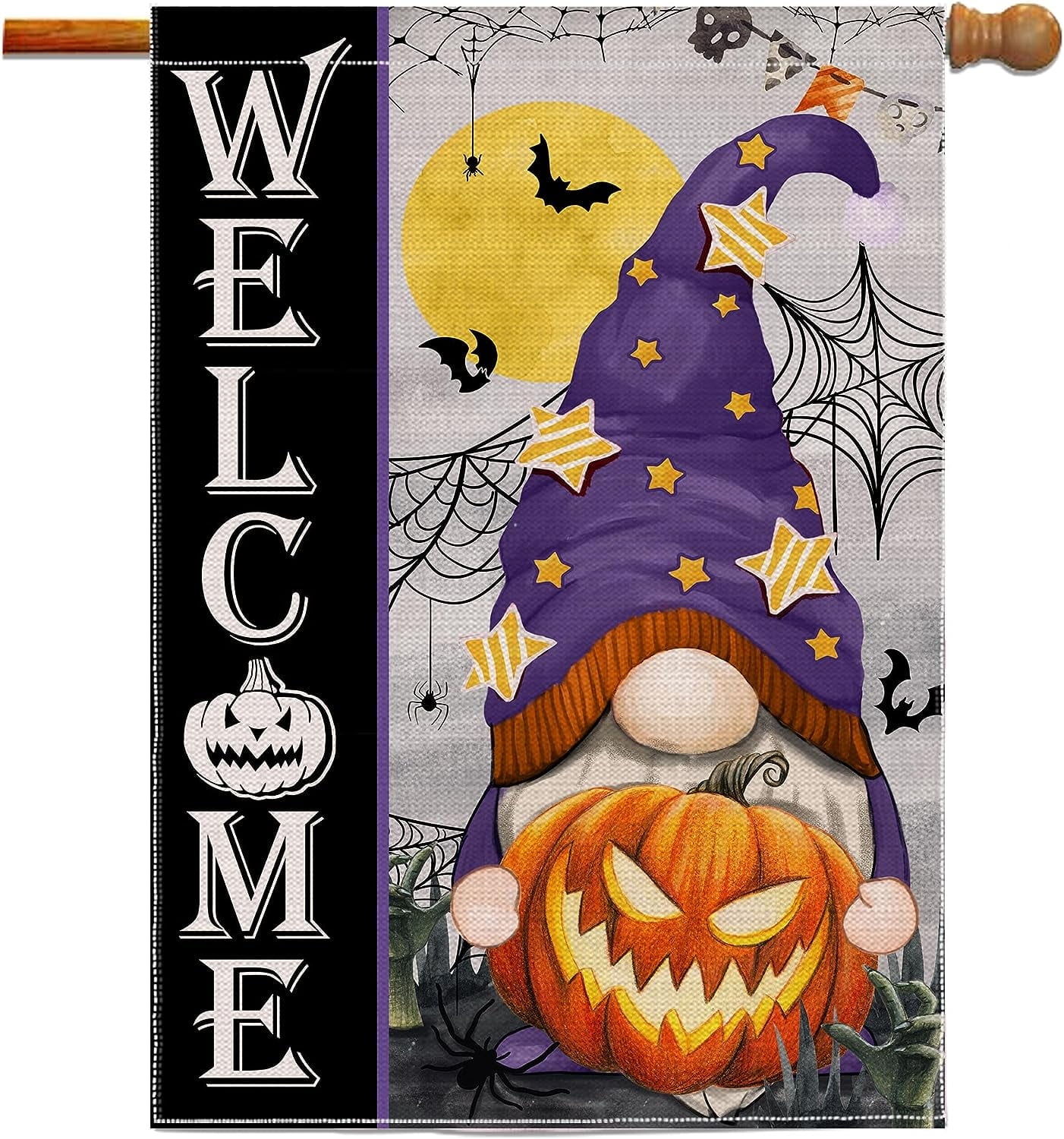 Halloween Flag 28 X 40 Double Sided Large Halloween Garden Flag Pumpkin ...