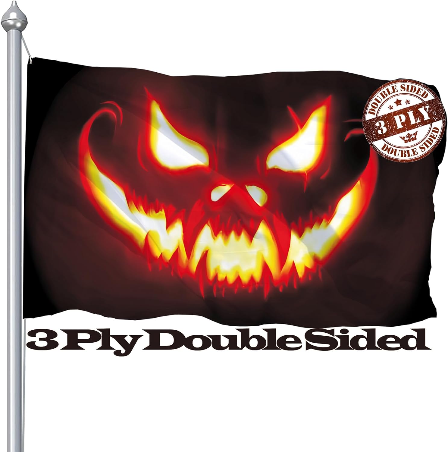 Halloween Flag 3x5 Outdoor, Double Sided Halloween Flags For Outside ...
