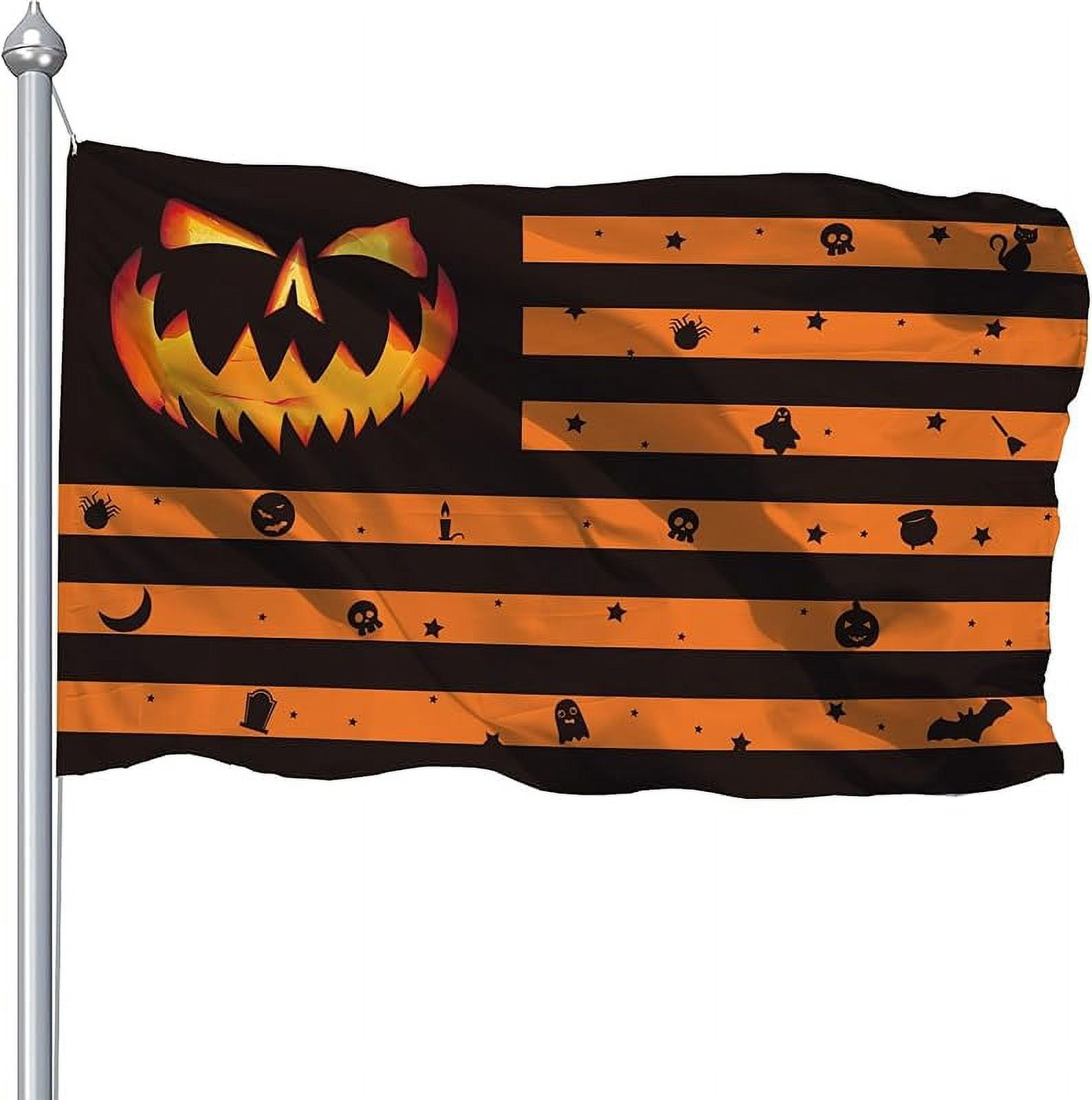Halloween Flag 3x5 Outdoor, Large Halloween American Flags For Outside ...