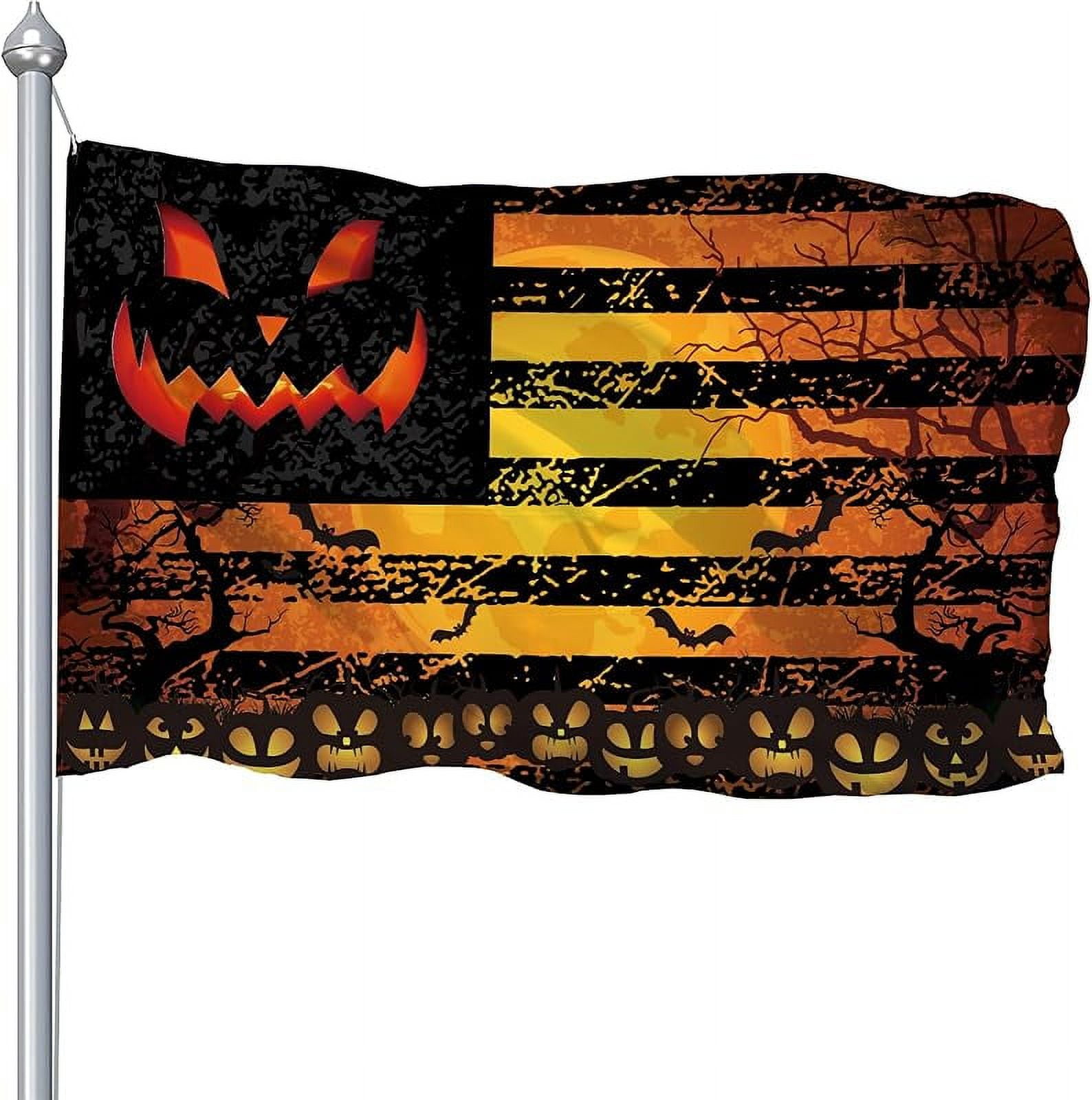 Halloween Flag 3x5 Outdoor, Large Scary Halloween Flags For Outside ...