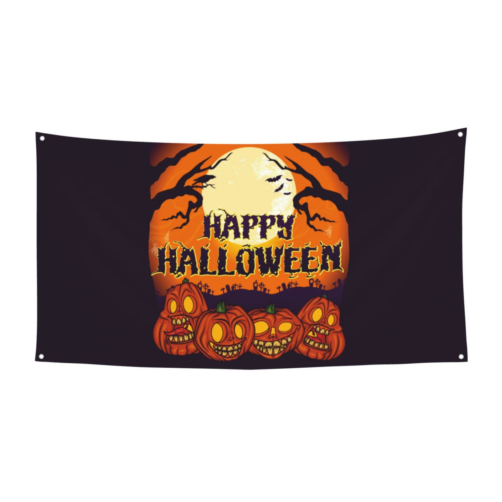 Halloween Flag - Halloween Happy B Flag 35x70 Inch With Four Grommets ...