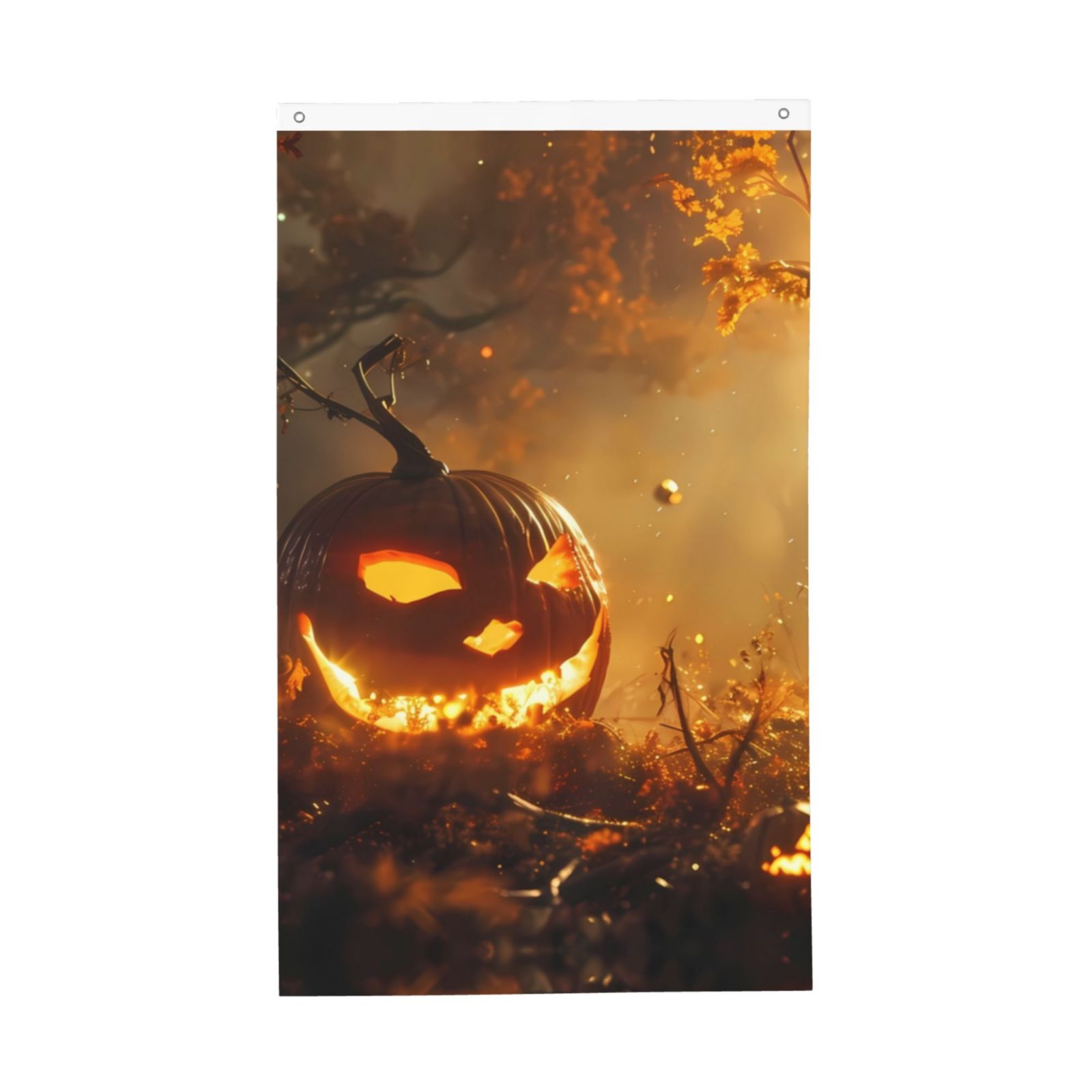 Halloween Flag, Halloween Tree Monster Pumpkin Double Sided Garden ...