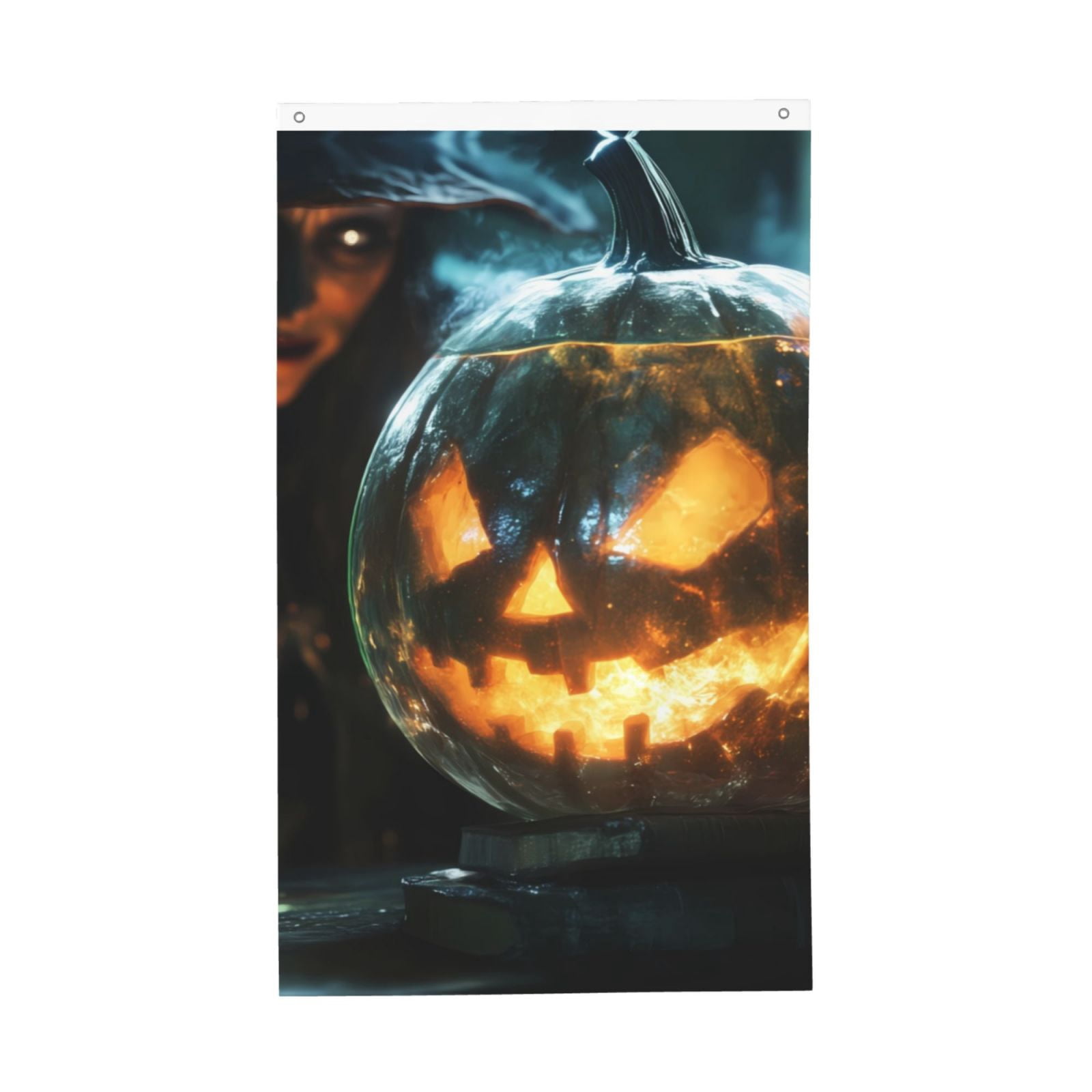 Halloween Flag, Halloween Witch Mysterious Pumpkin C Double Sided ...