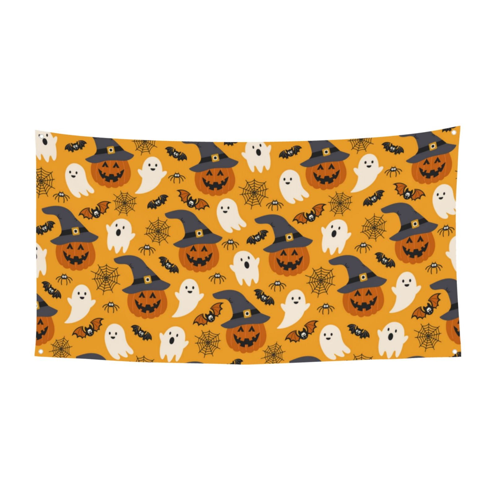 Halloween Flag - halloween pumpkin spider web ghost Flag 35x70 Inch ...