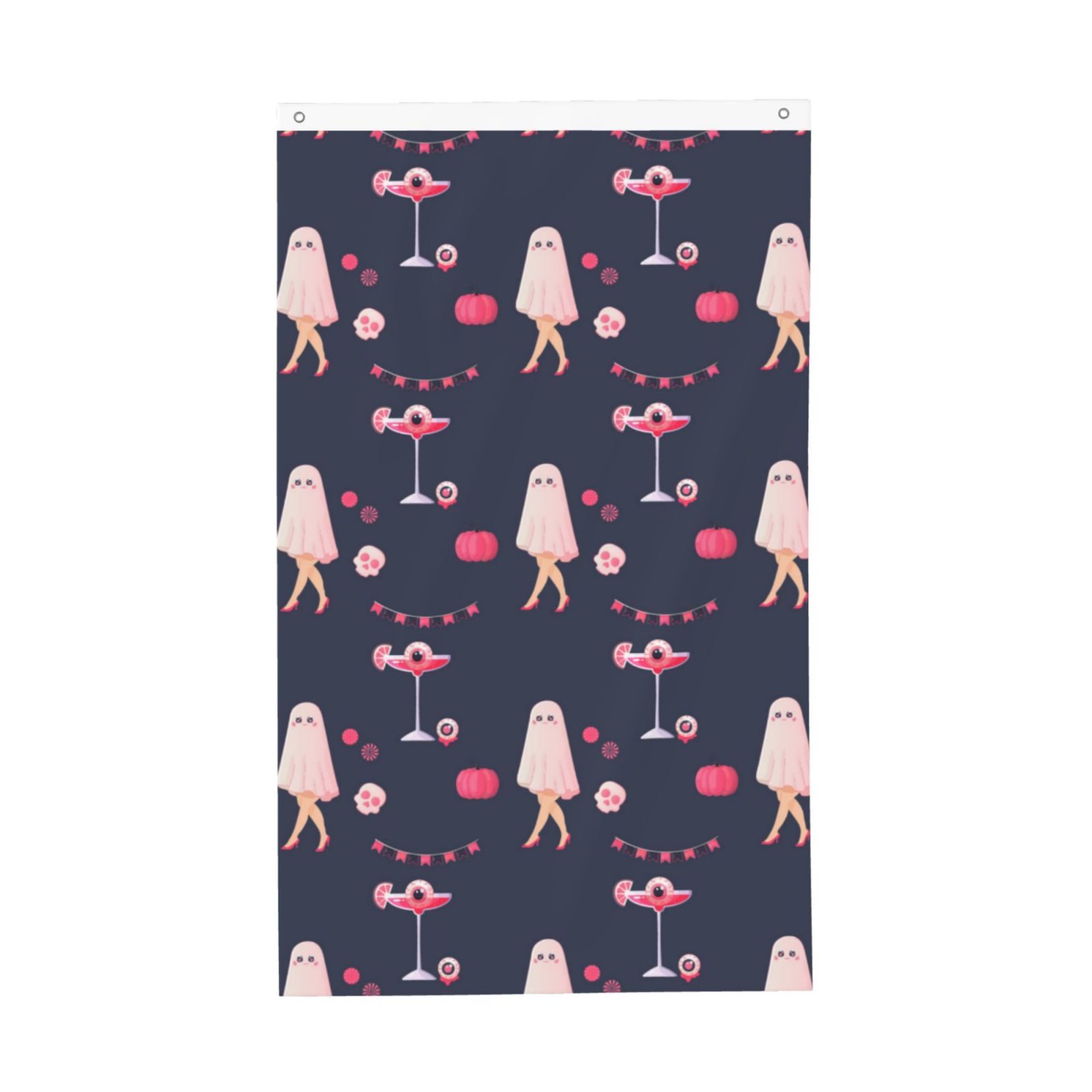 Halloween Flag, pink halloween spooky Double Sided Garden House & Yard ...