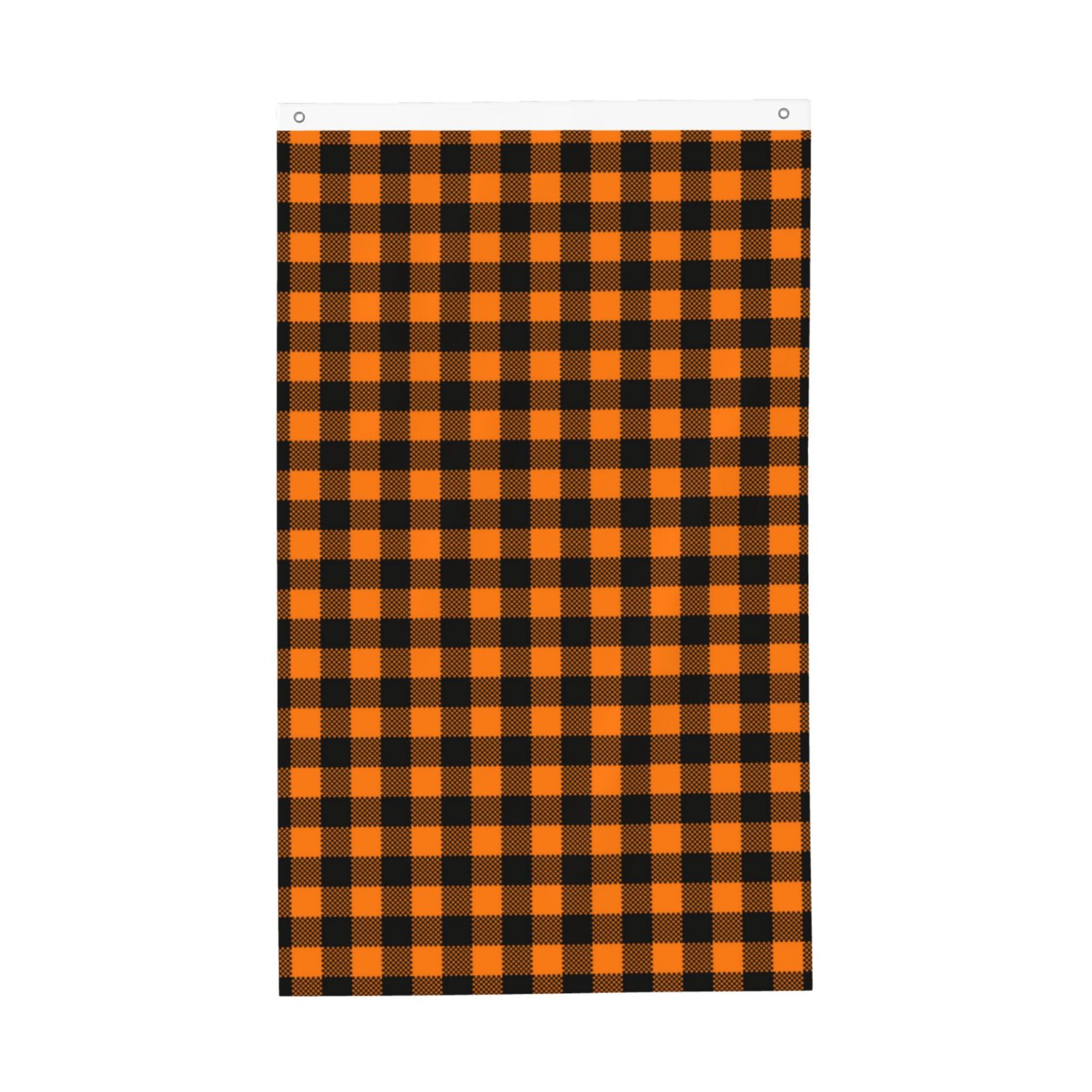 Halloween Flag, plaid halloween elements Double Sided Garden House ...