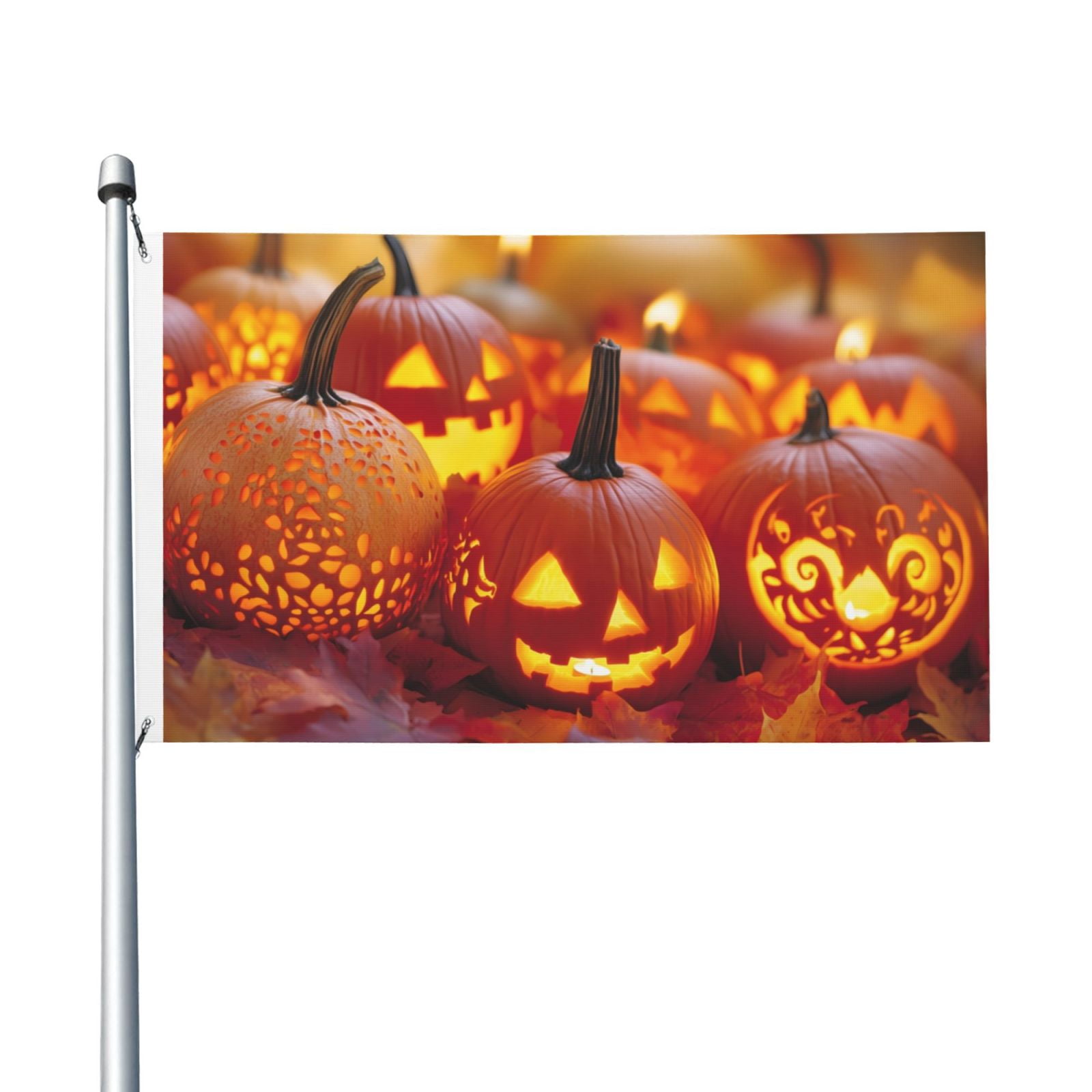 Halloween Flags - Halloween Carved Pumpkin Art A 3x5 Ft Double Sided ...