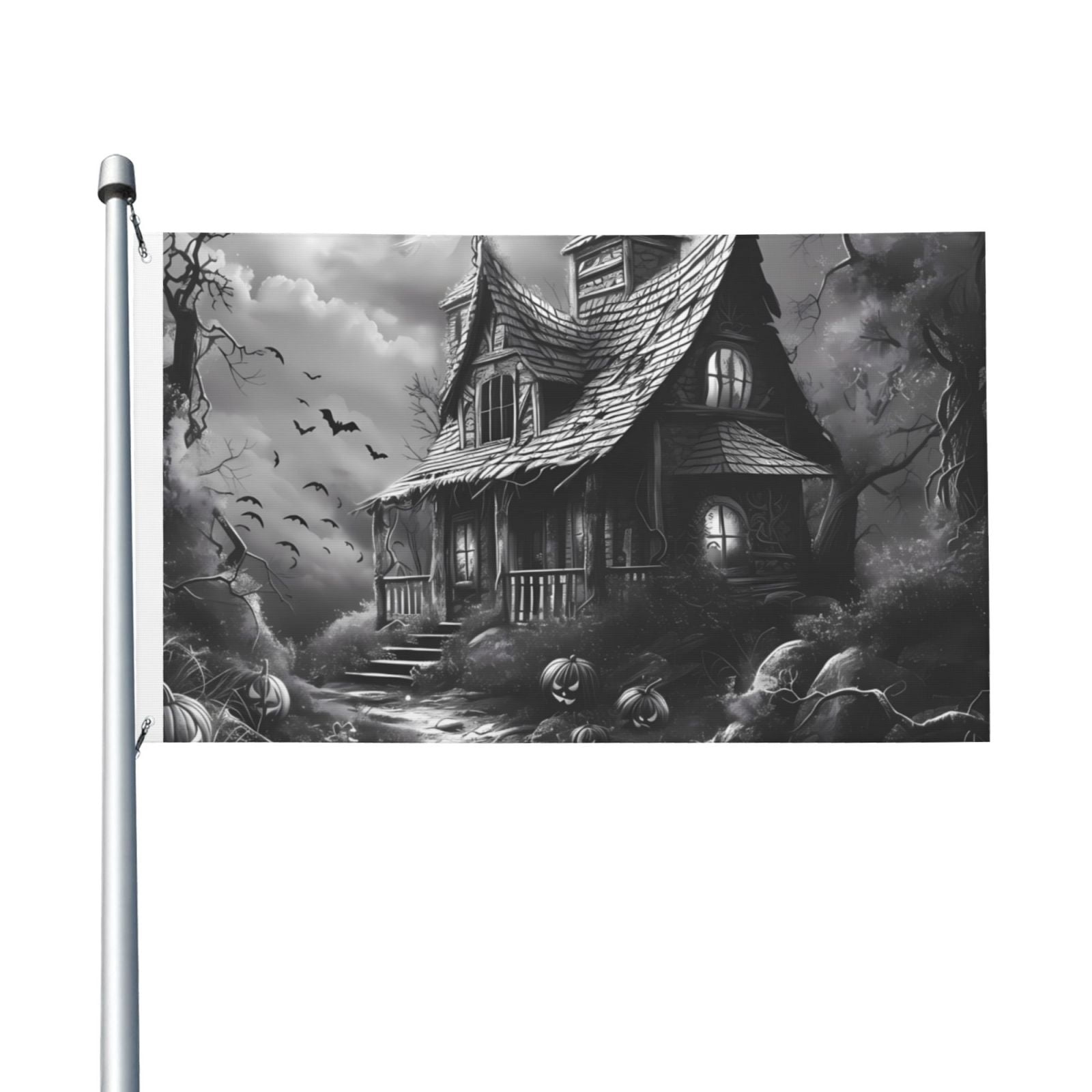 Halloween Flags - Halloween Haunted House Path 3x5 Ft Double Sided Yard ...