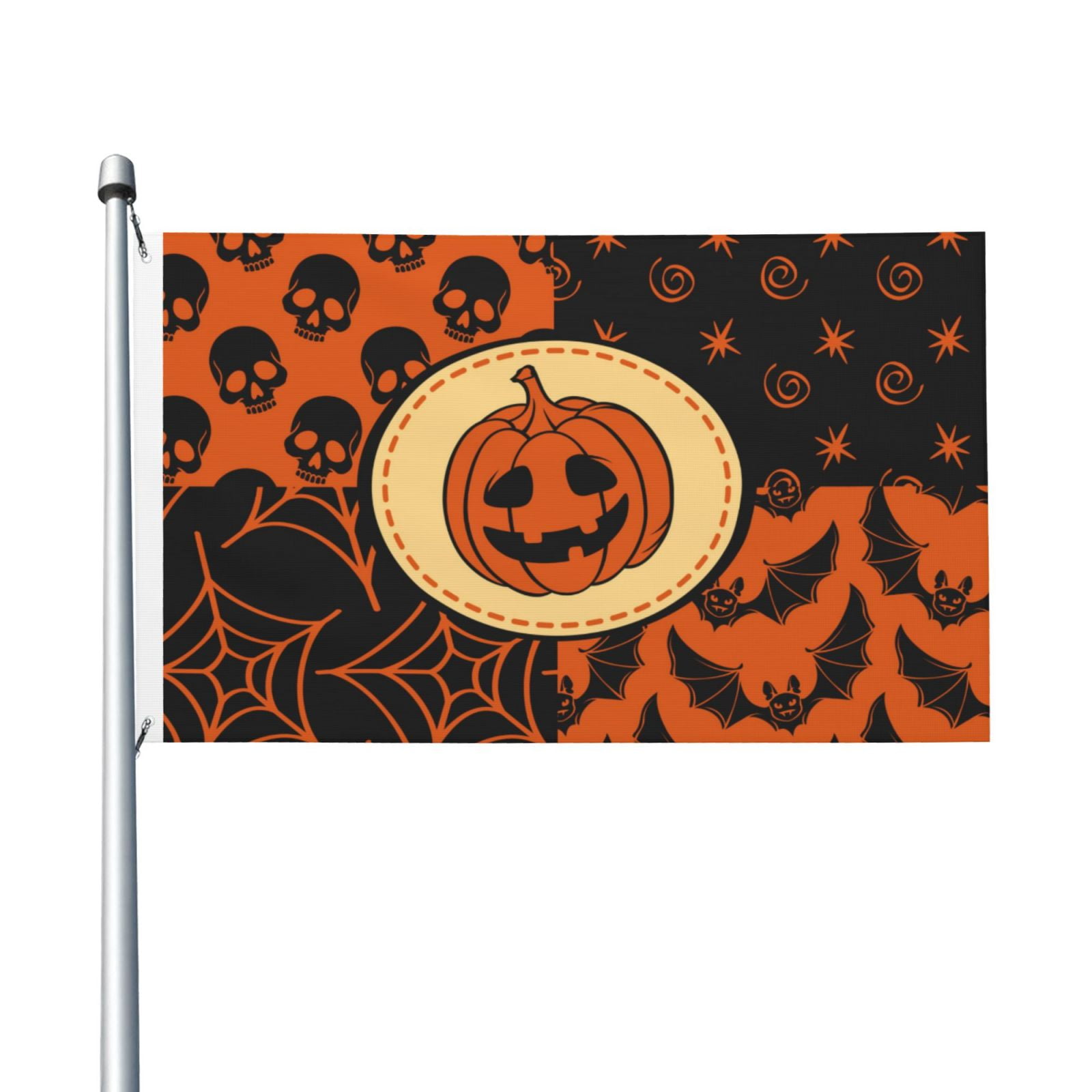 Halloween Flags - Halloween Orange Elements 3x5 Ft Double Sided Yard ...