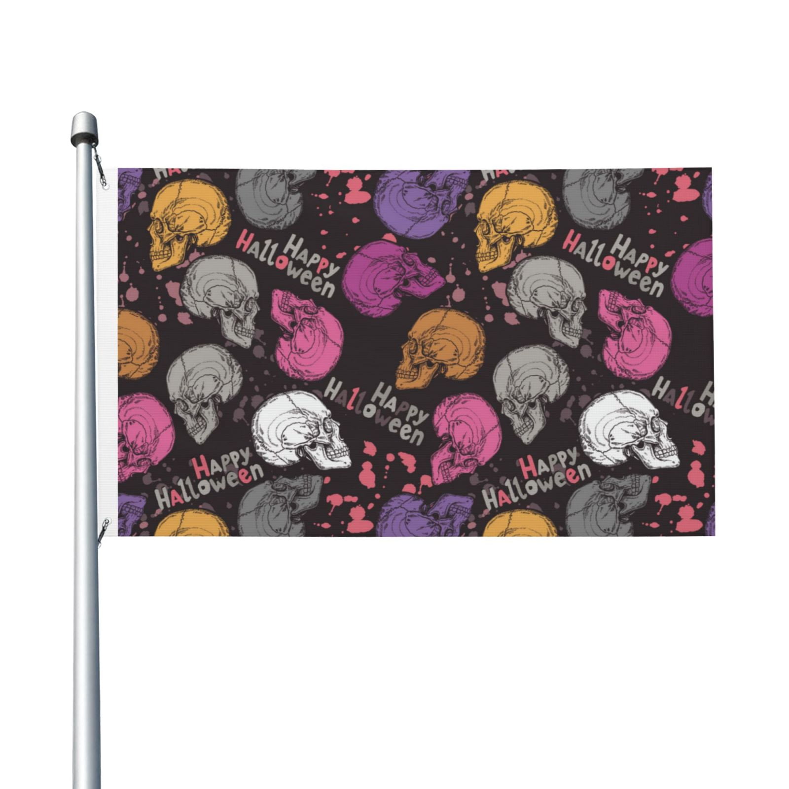 Halloween Flags - halloween skeleton 3x5 Ft Double Sided Yard Flags ...