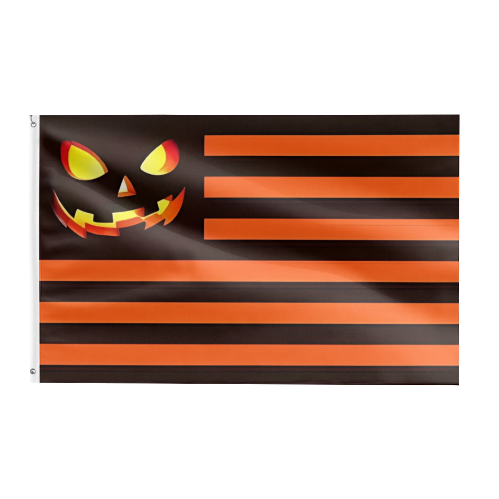 Halloween Flags With Smiling Pumpkin Lanterns Metal Grommets For ...