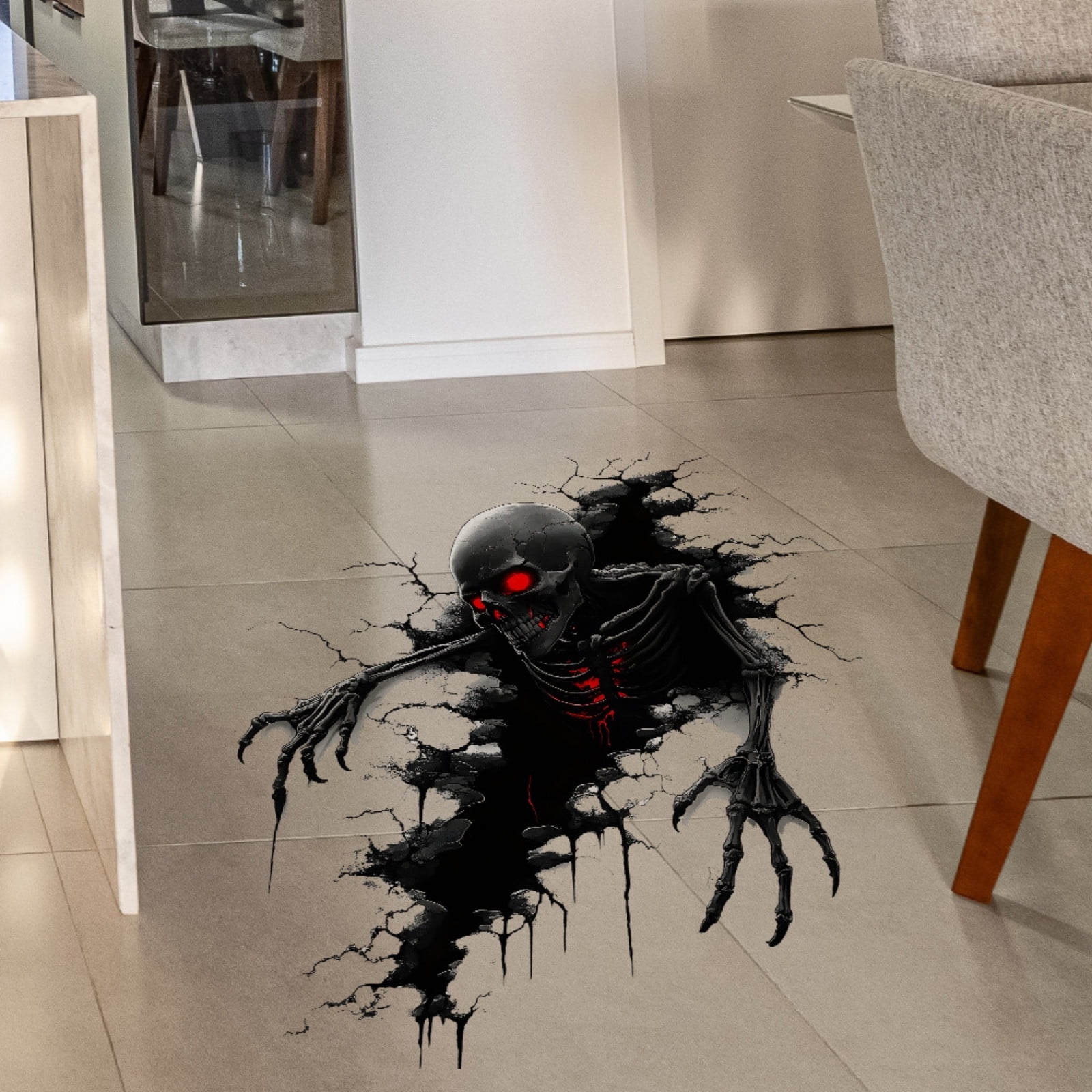 Halloween Floor Decals 3D Ghost Hand Scratching Floor Stickers Art ...