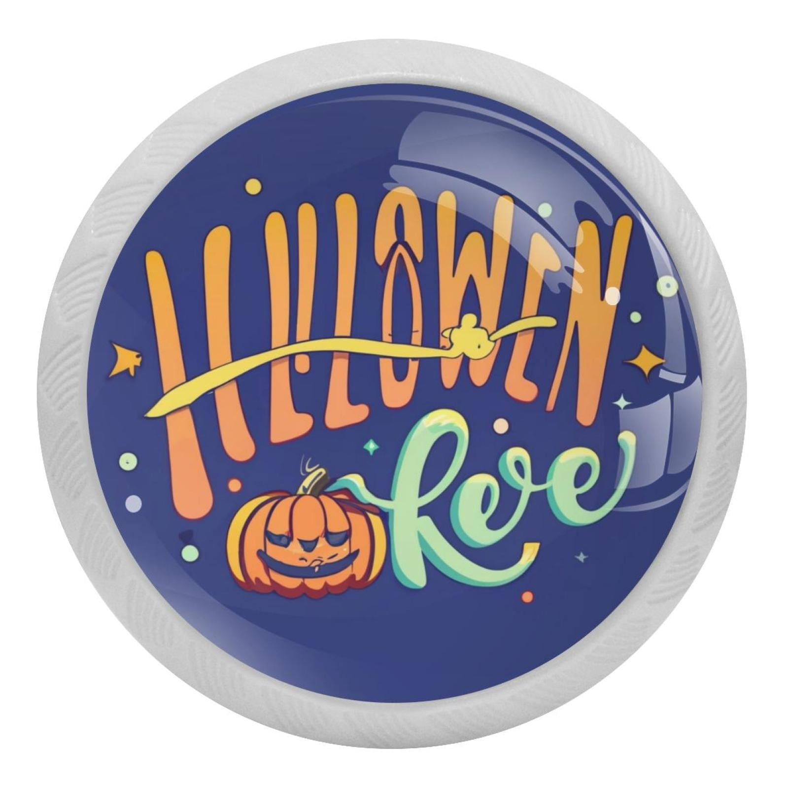 Halloween Fluorescent Drawer Pulls with Screws: Round 4-Pack, Glow-in ...