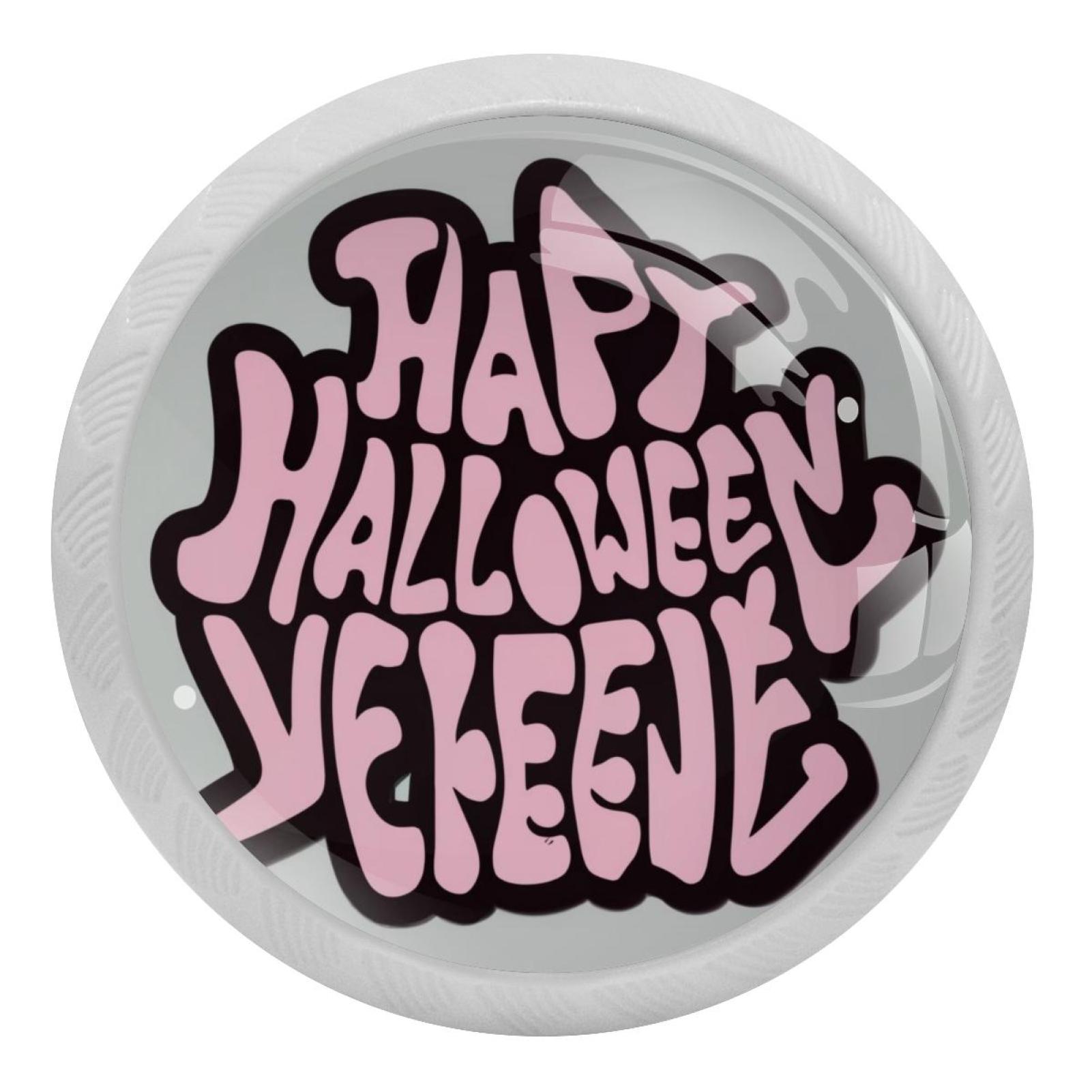 Halloween Fluorescent Drawer Pulls with Screws: Round 4-Pack Glow-in ...