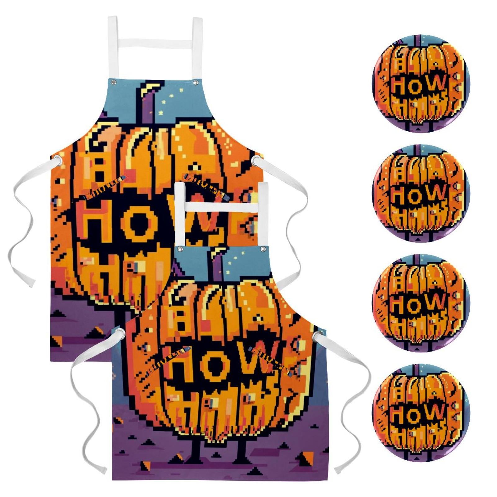 Halloween Font Button Kit 2 Pack with Waterproof Pockets and Badge ...