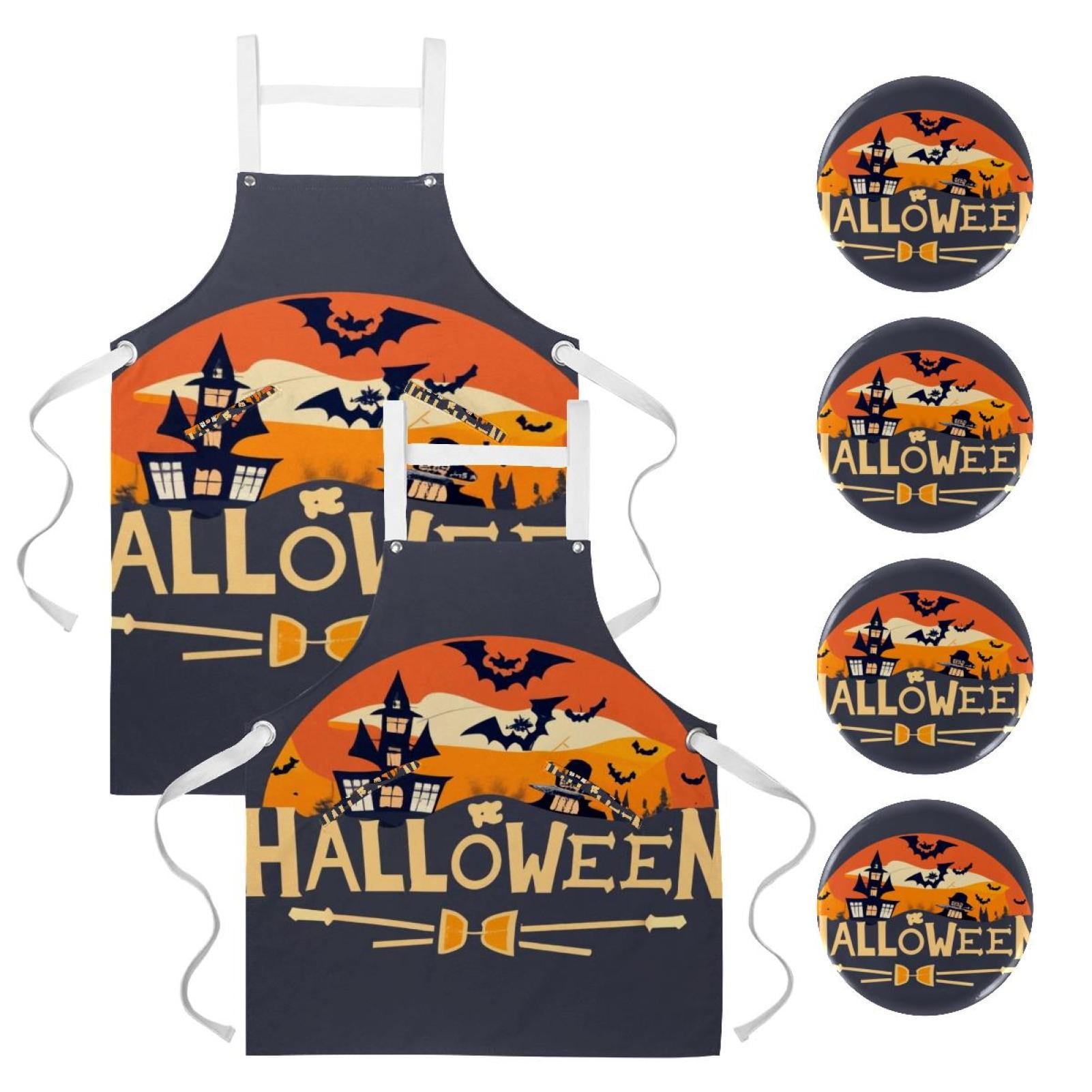 Halloween Font Button Set 2 Pack Waterproof Circle Pins with Pockets ...