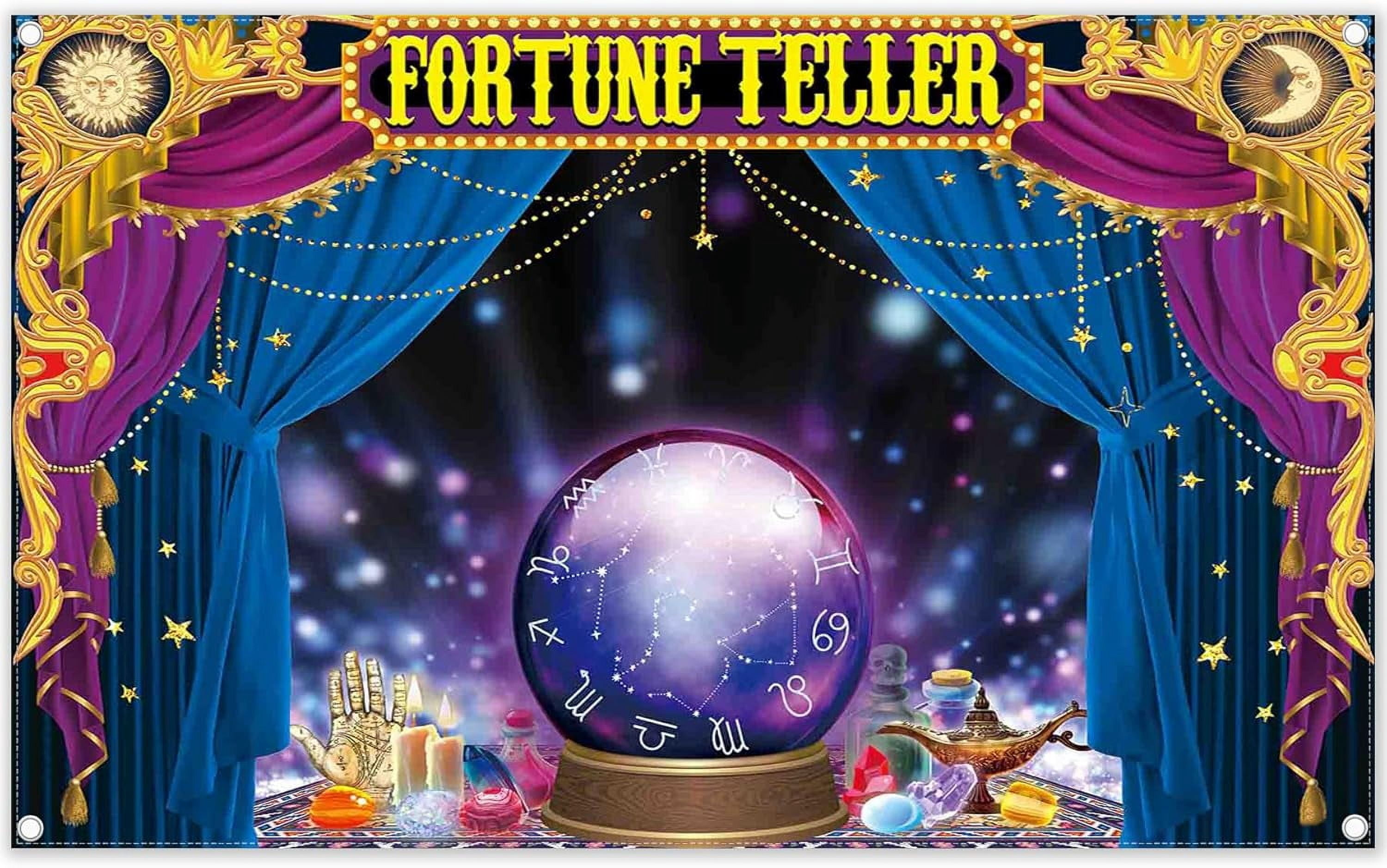 Halloween Fortune Teller Backdrop Witch Crystal Ball Photography ...