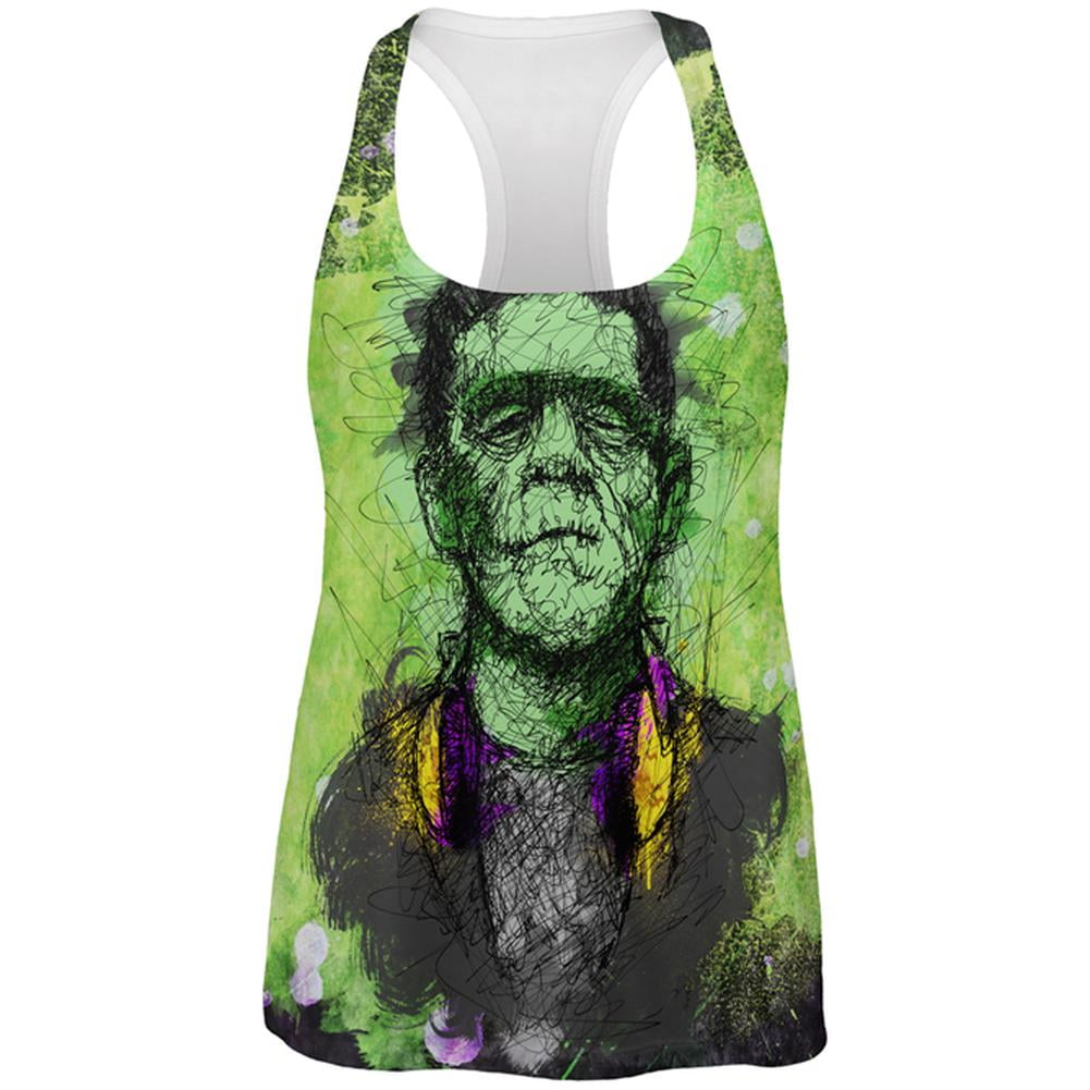 Halloween Frankenstein Raver Horror Movie Monster All Over Womens Work ...