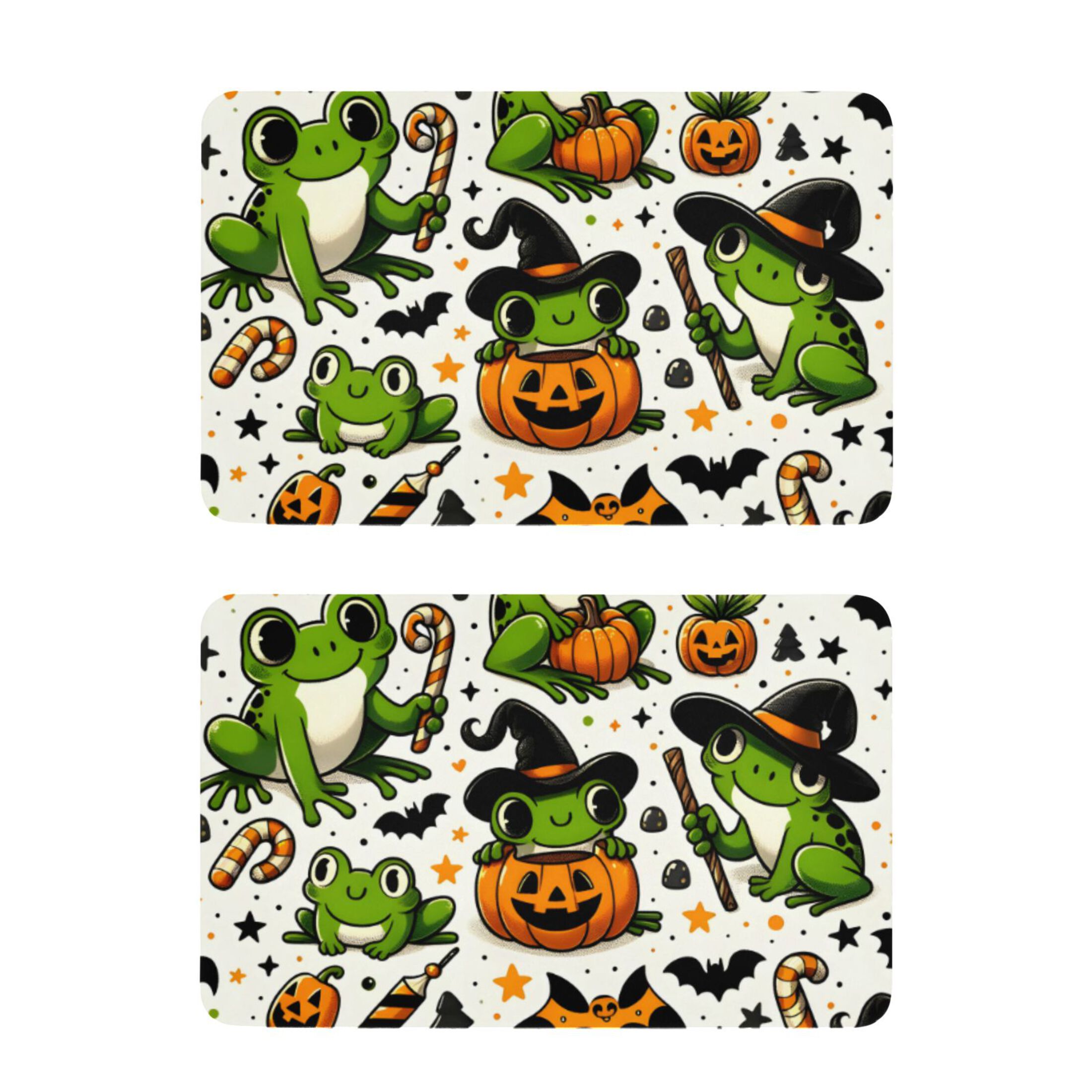 Halloween Frogs Pumpkin Candy Refrigerator Magnet Stickers Square ...