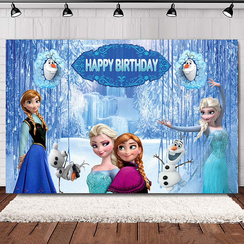 Halloween Frozen Children's Birthday Party Background Cloth Decoration ...