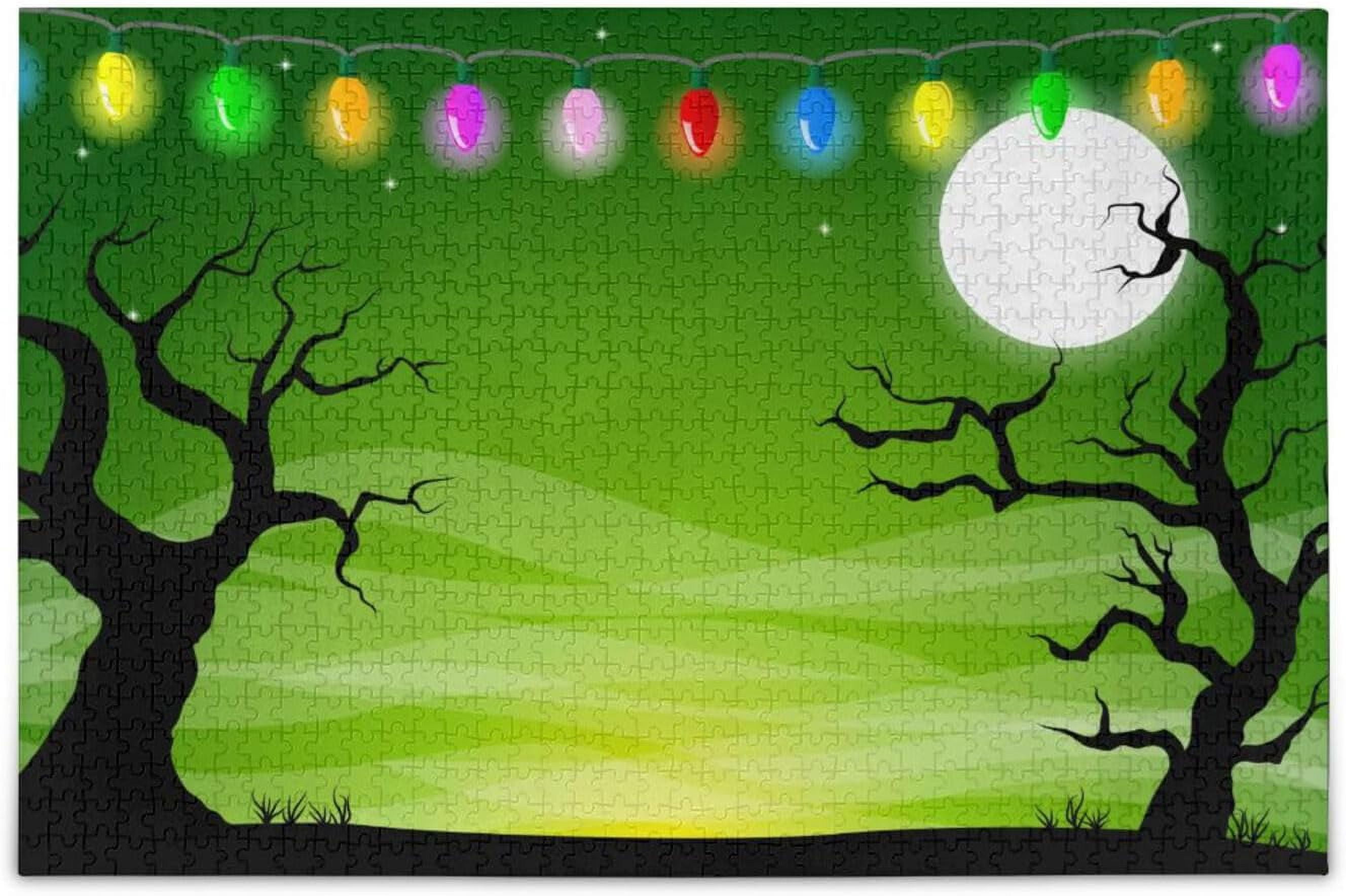 Halloween Full Moon Jigsaw Puzzle 1000 PiecesDie-Cut Puzzle Pieces Are ...