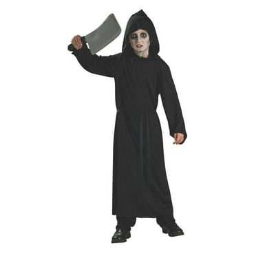Scream Ghost Face Halloween Costume Set for Kids with Bleeding Knife ...