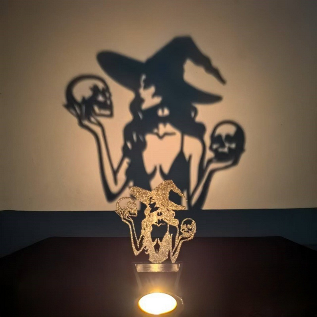 Halloween Funny Shadow Stand Candle Holder Halloween Decorations ...