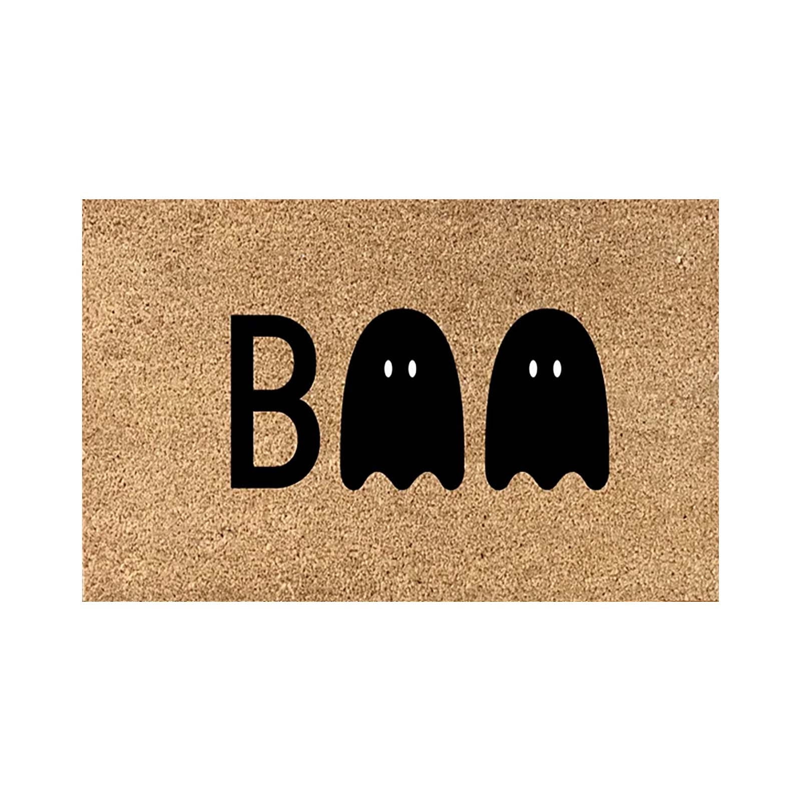 Halloween Funny Welcome Mats For Front Door Coir Print Happy Clown Low ...