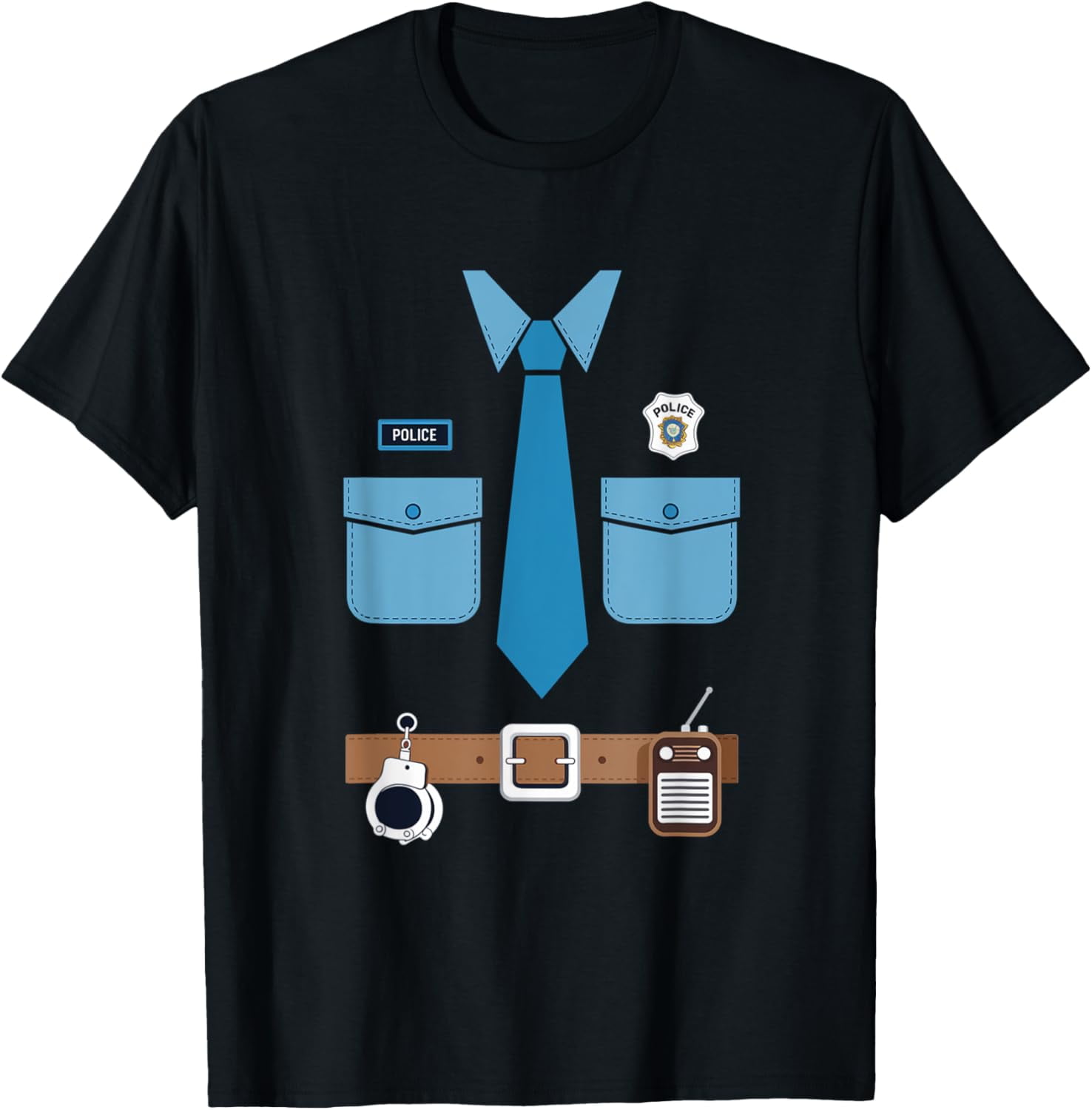 Halloween Future Police Officer Costume for Kids Cop Uniform T-Shirt ...