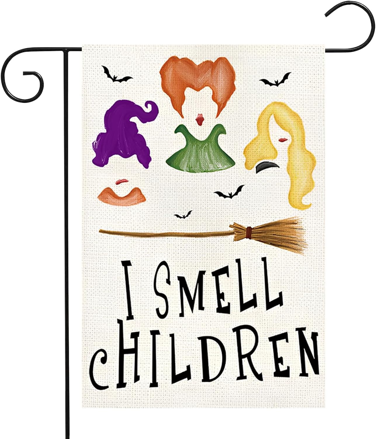 Halloween Garden Flag Decorations - Double Sided Vertical Witch I SMELL ...